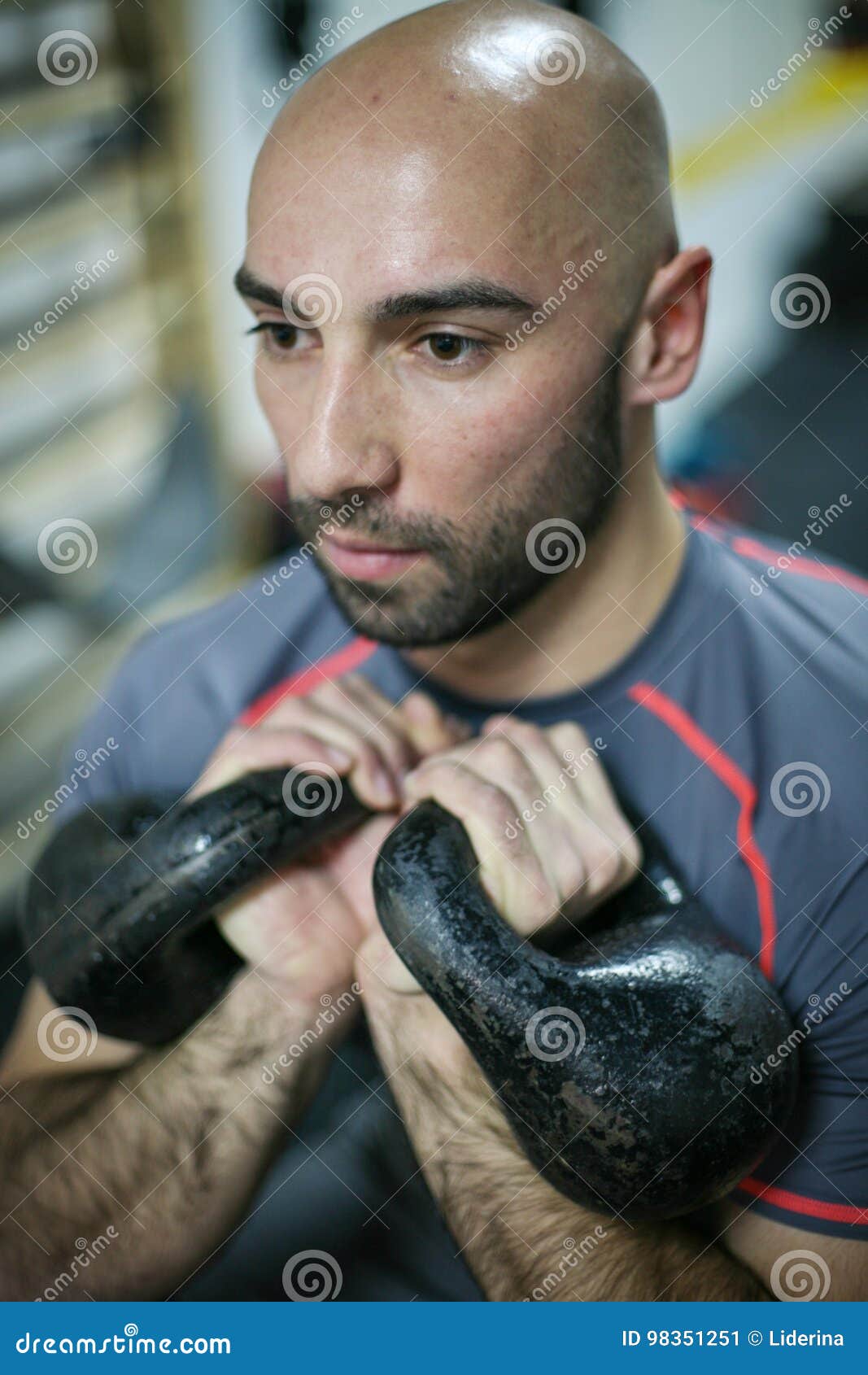 Bodybuilder working out. stock image. Image of training - 98351251