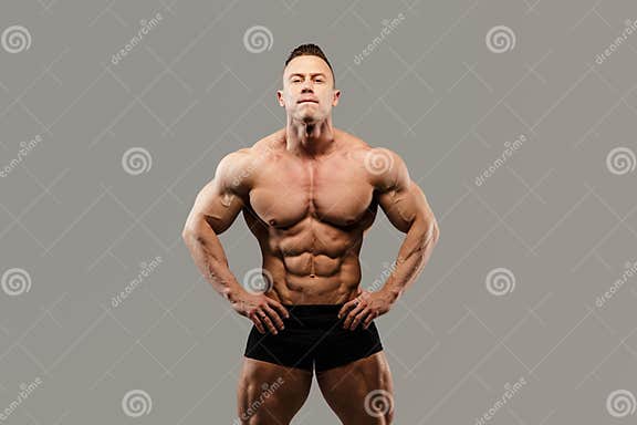 Bodybuilders Posing in Studio Stock Photo - Image of person, power ...