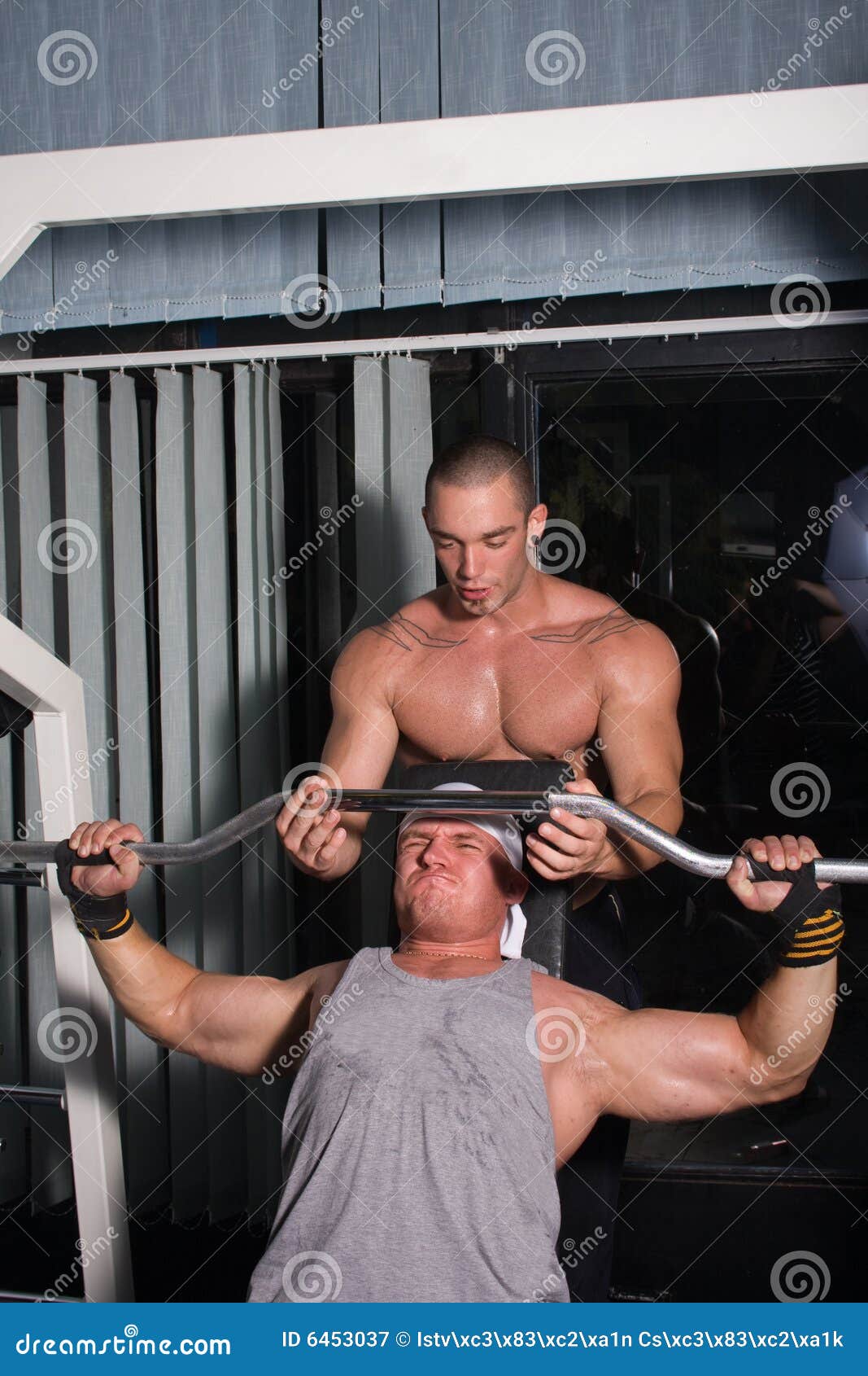 Bodybuilders training stock image. Image of headscarf - 6453037