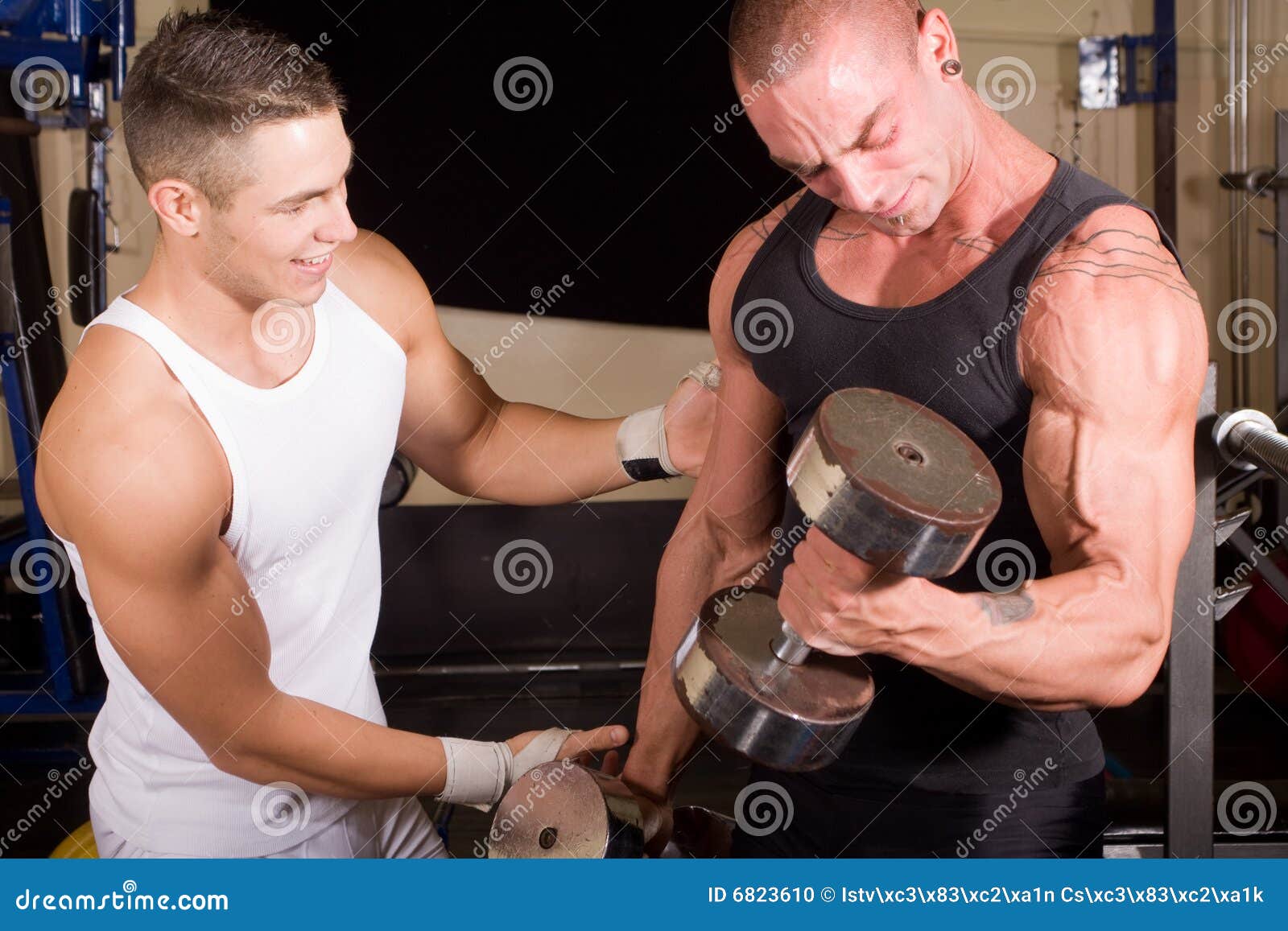 Bodybuilders training stock photo. Image of iron, active - 6823610