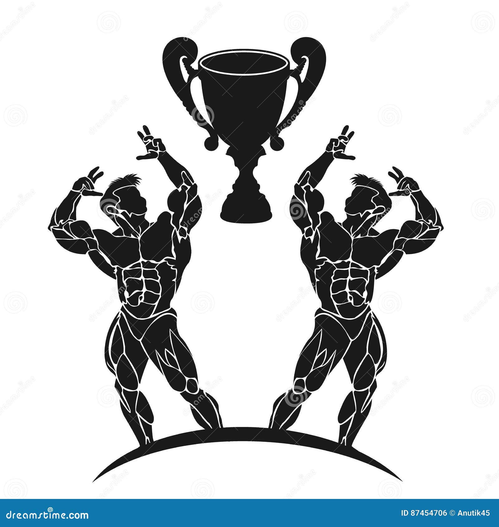 Bodybuilding Competition Poster Vector Illustration | CartoonDealer.com ...