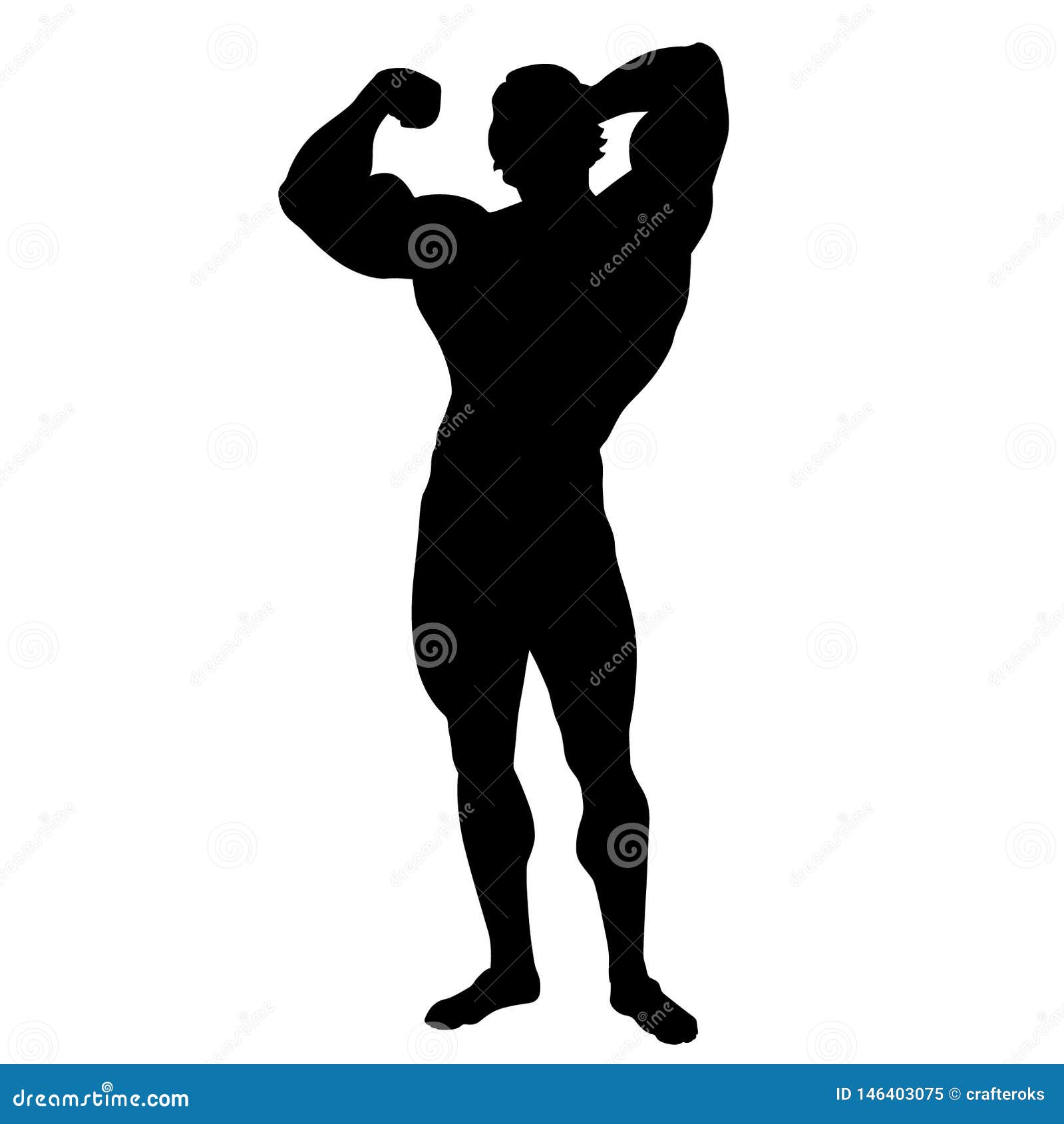 Bodybuilding Poses Silhouette Illustration by Crafteroks Stock Vector ...