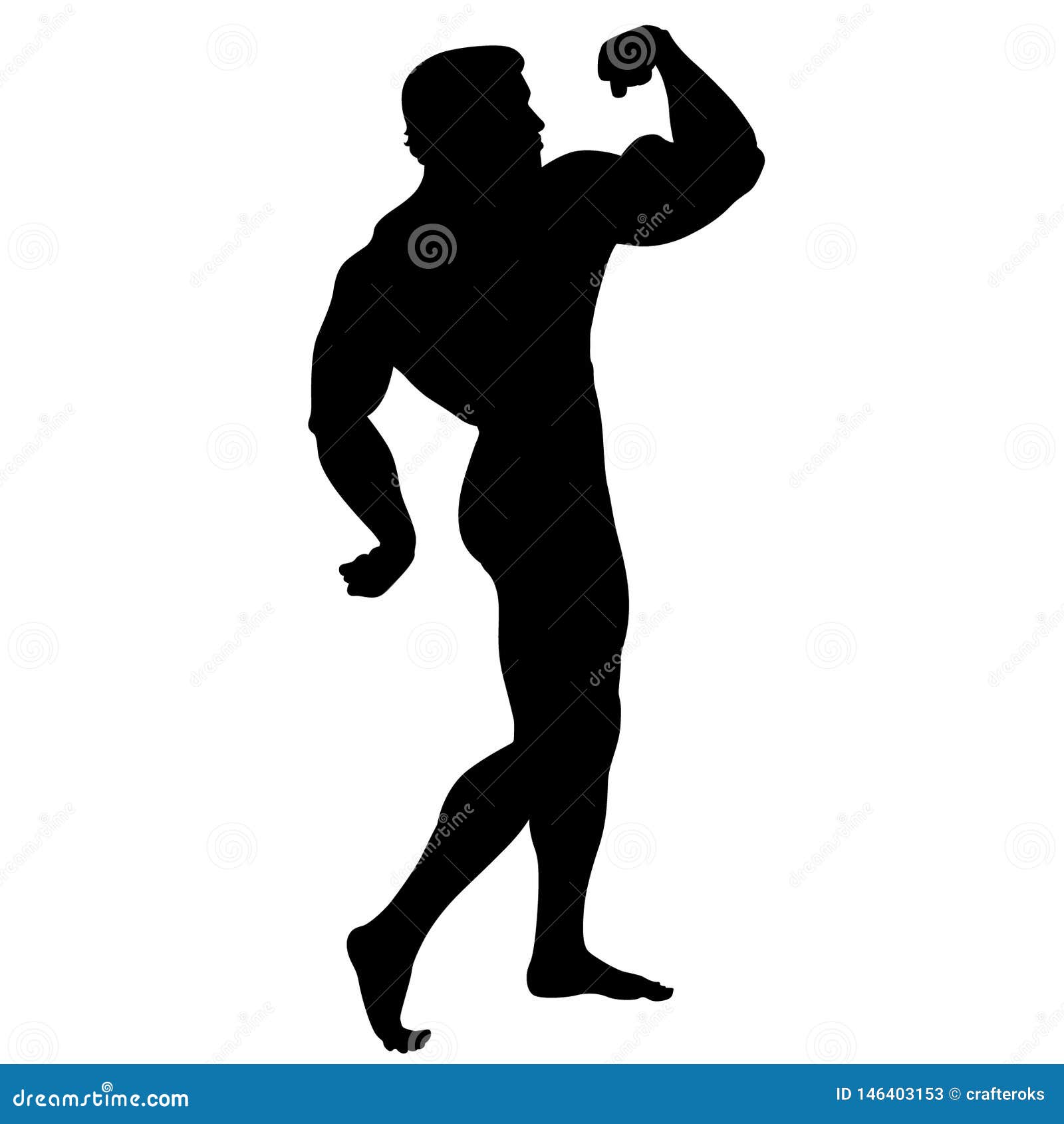 Bodybuilding Poses Silhouette Illustration by Crafteroks Stock Vector ...