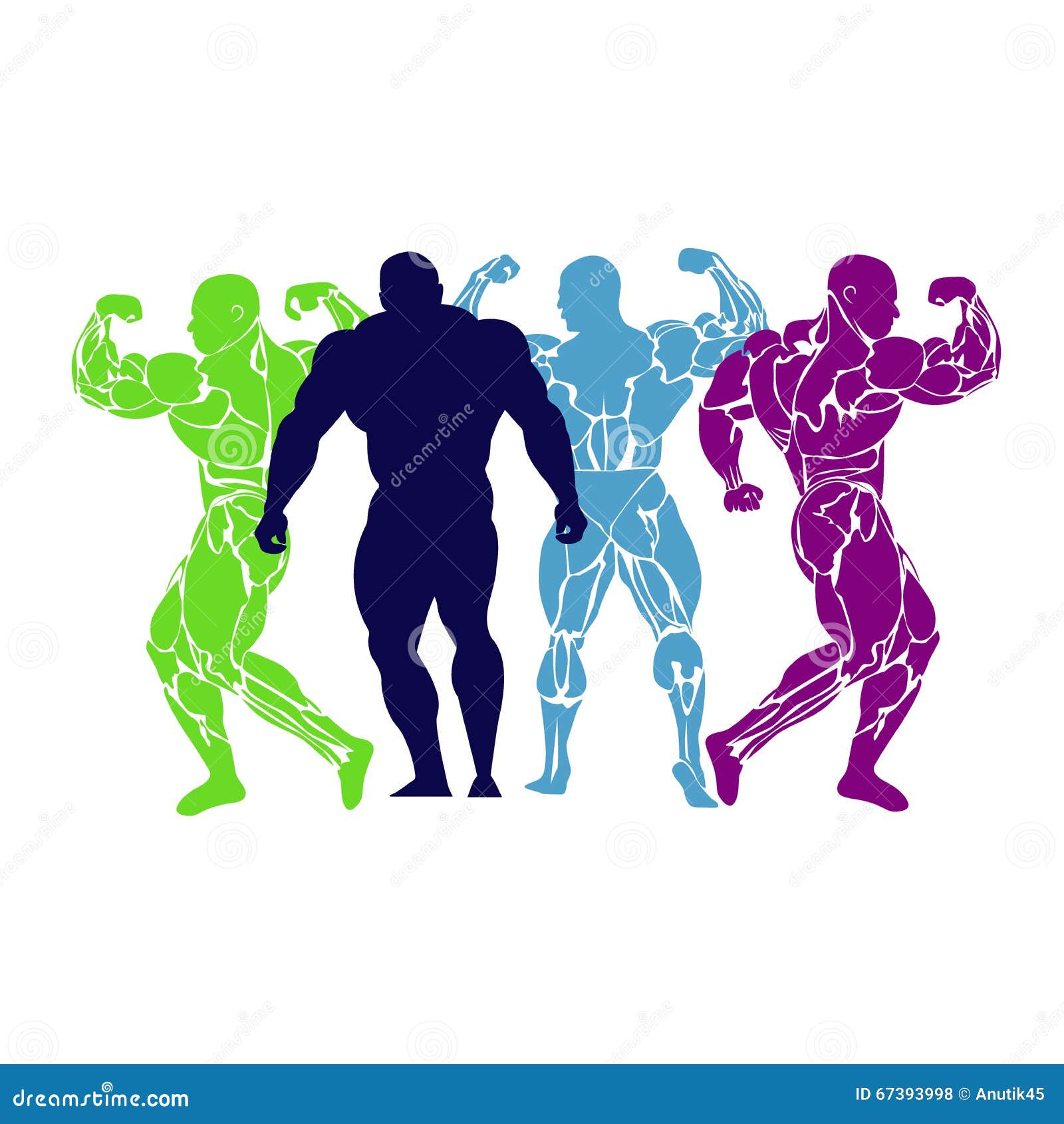 Bodybuilding, Power Lifting, Icon, Vector, Flat Stock Vector ...