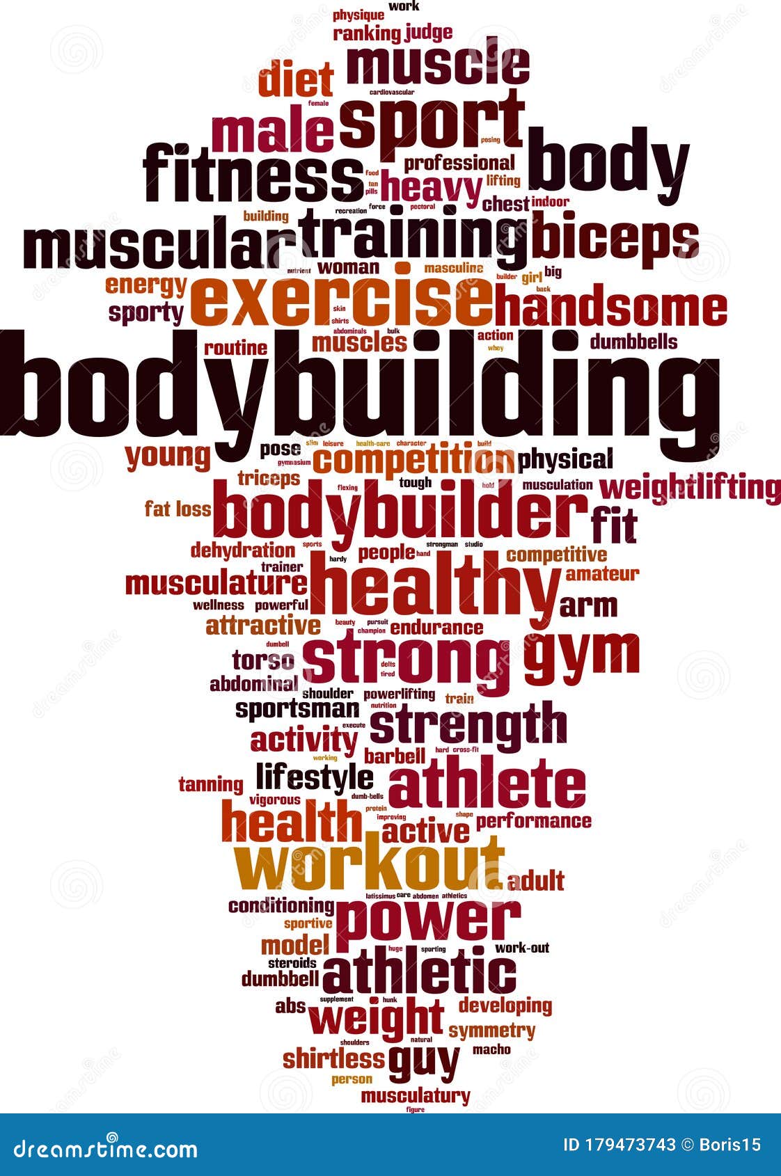 Bodybuilding word cloud stock vector. Illustration of conditioning ...
