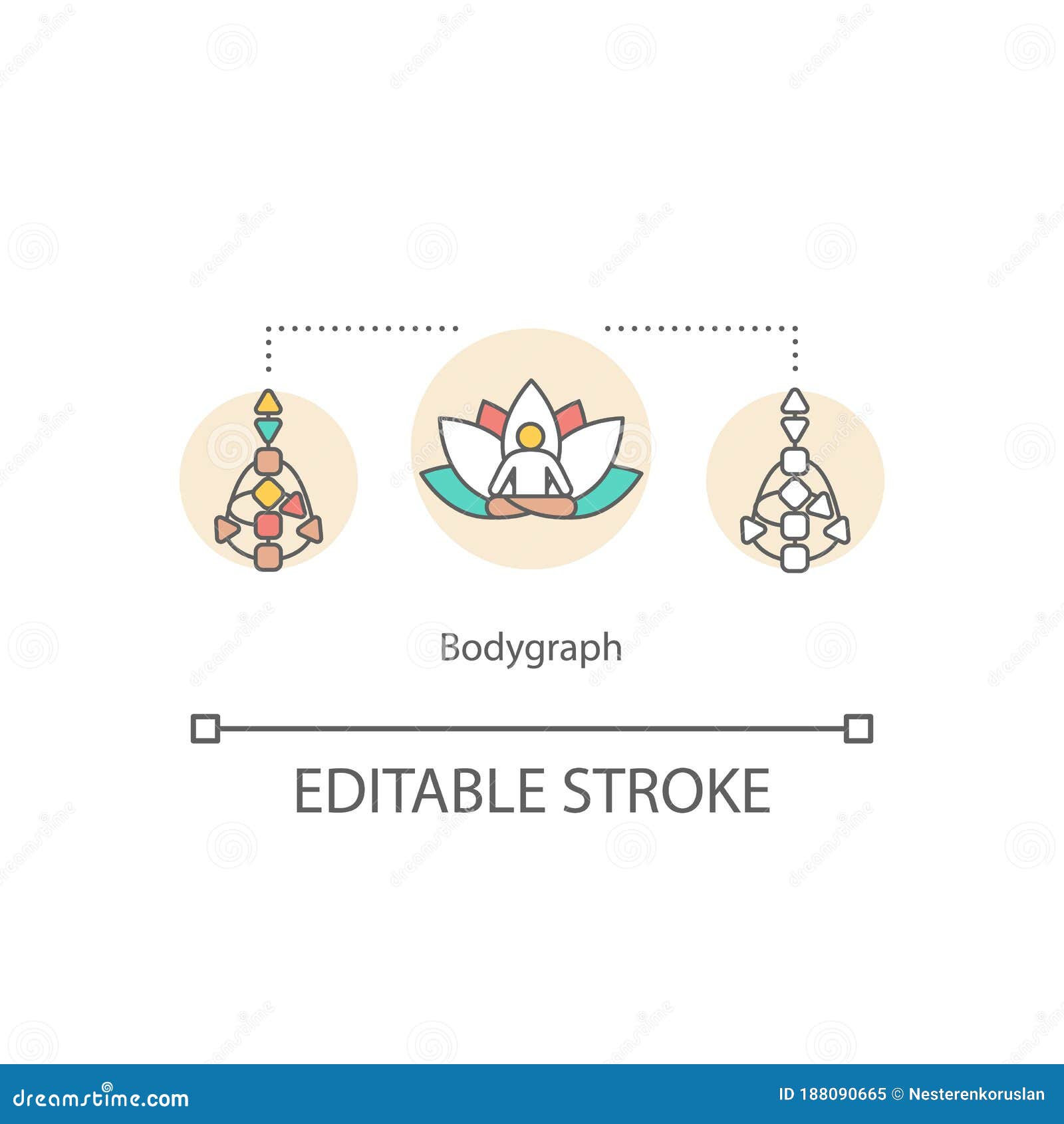 Bodygraph concept icon stock vector. Illustration of cognition - 188090665