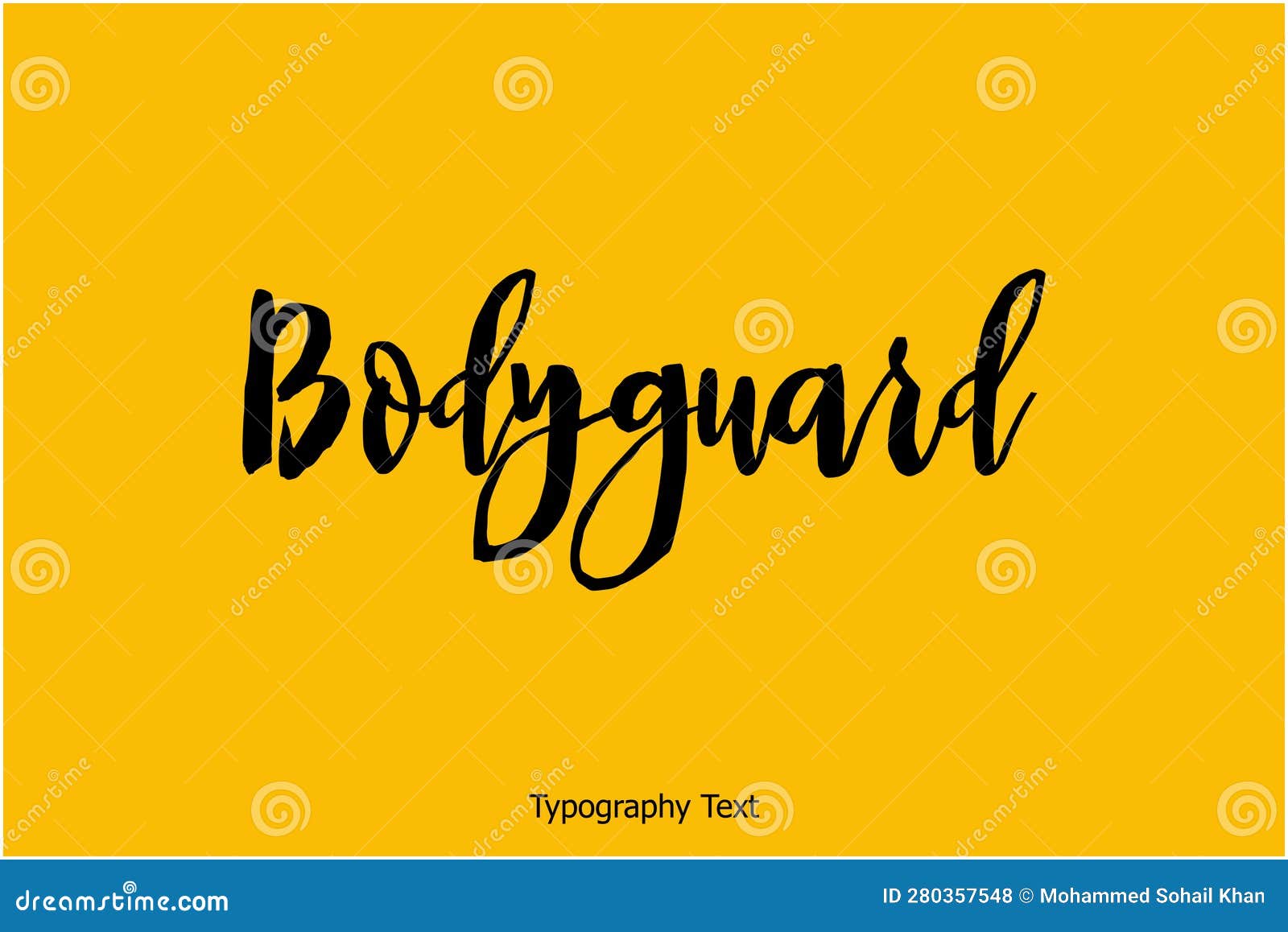 Bodyguard Bold Typography Text Lettering Quote Vector Design Stock ...