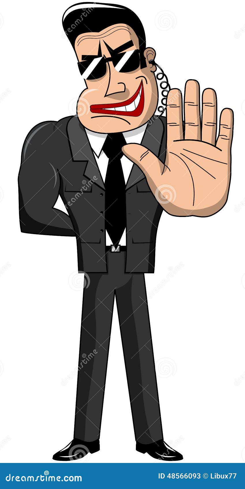 Bodyguard Hand Security Isolated Stop Stock Vector - Illustration of ...
