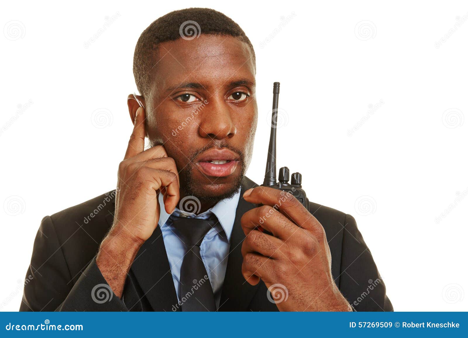 Bodyguard With Headset And Radio Stock Image - Image: 57269509