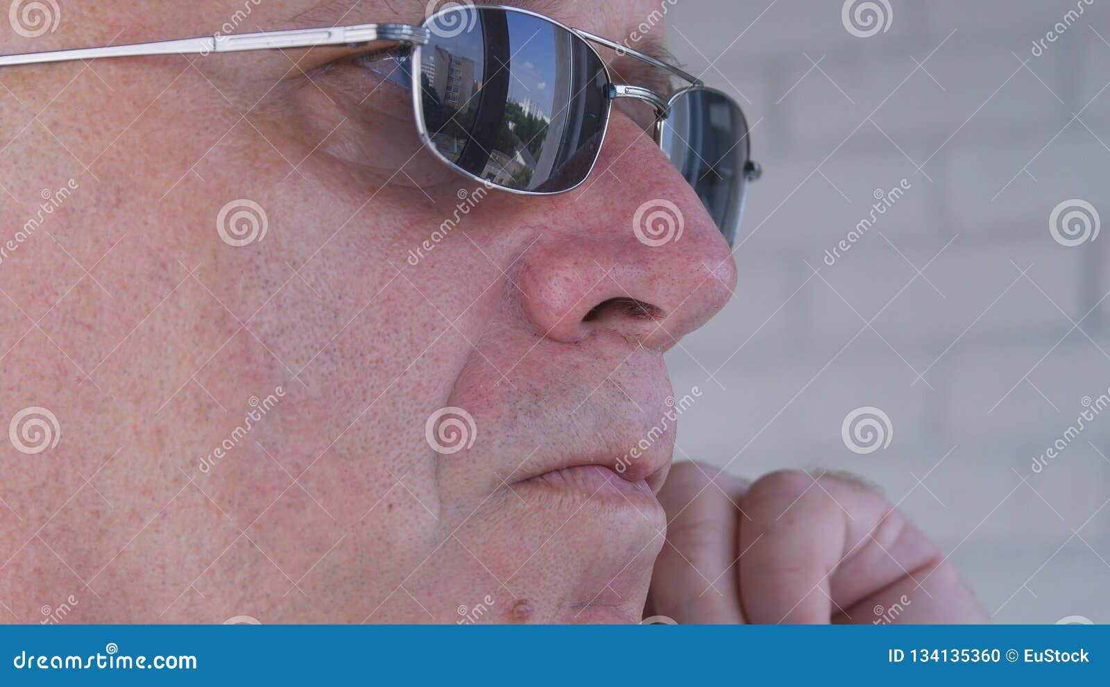 Bodyguard Image Using Special Communication Technology Stock Photo ...