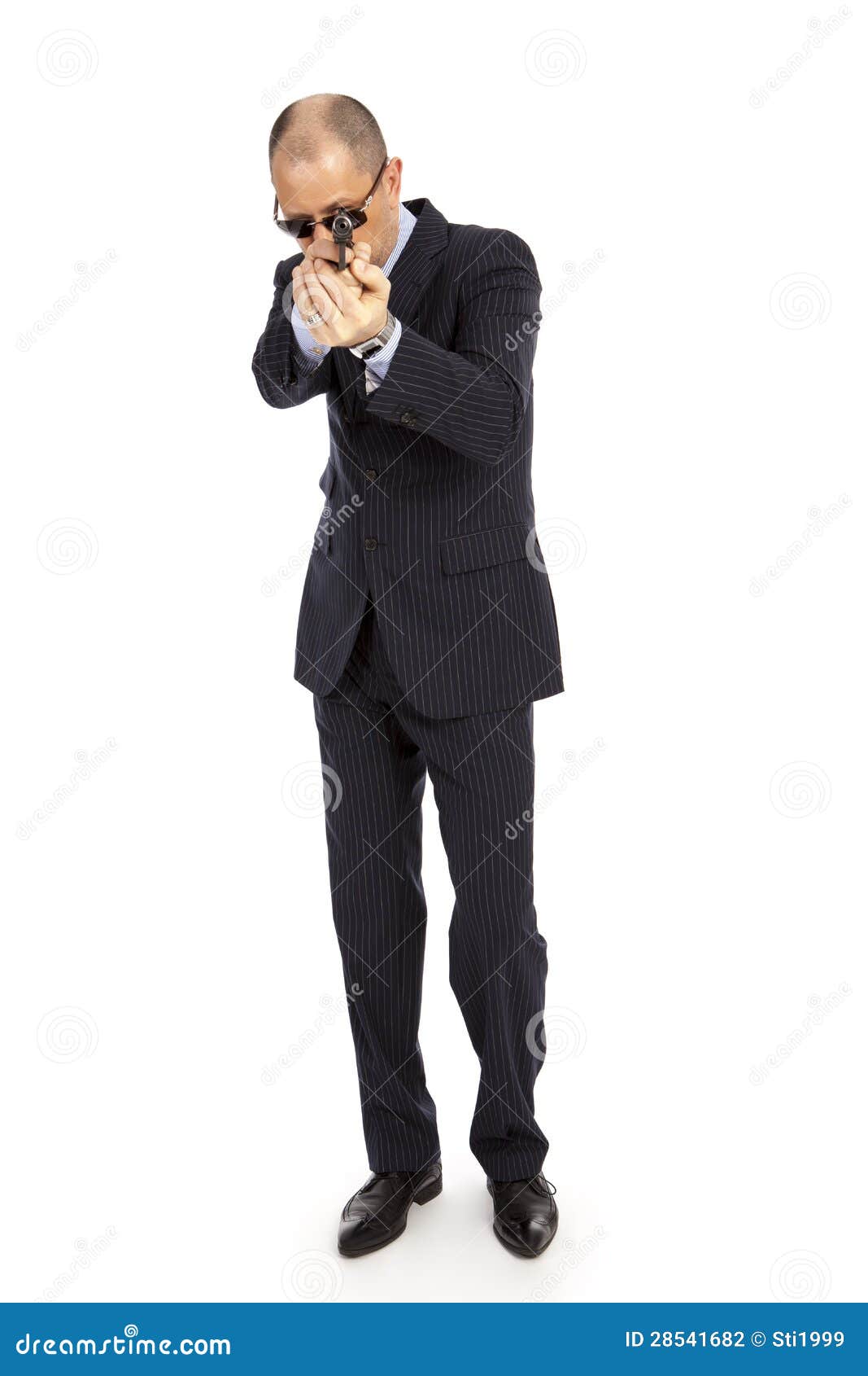 The Bodyguard is Ready To Shoot. Stock Photo - Image of aiming, shot ...