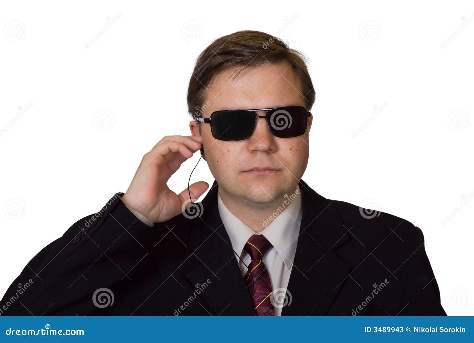 Bodyguard in sunglasses stock image. Image of police, people - 3489943