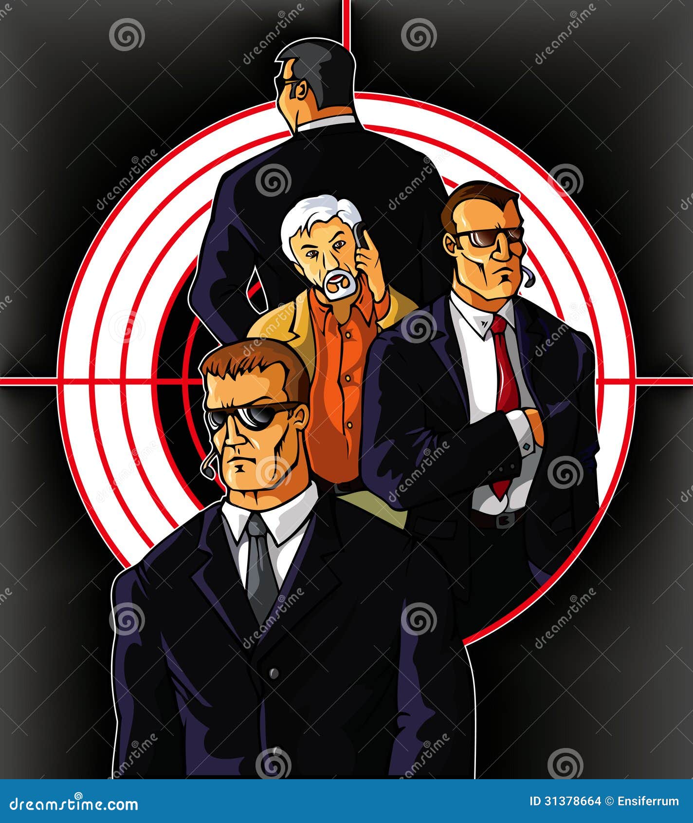 Bodyguards stock vector. Illustration of businessman - 31378664