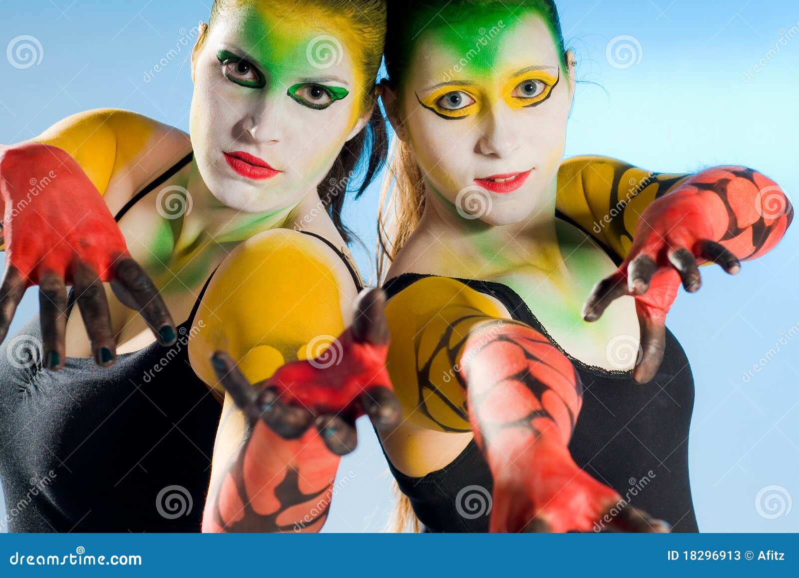 Bodypainting stock image. Image of creative, blue, black - 18296913
