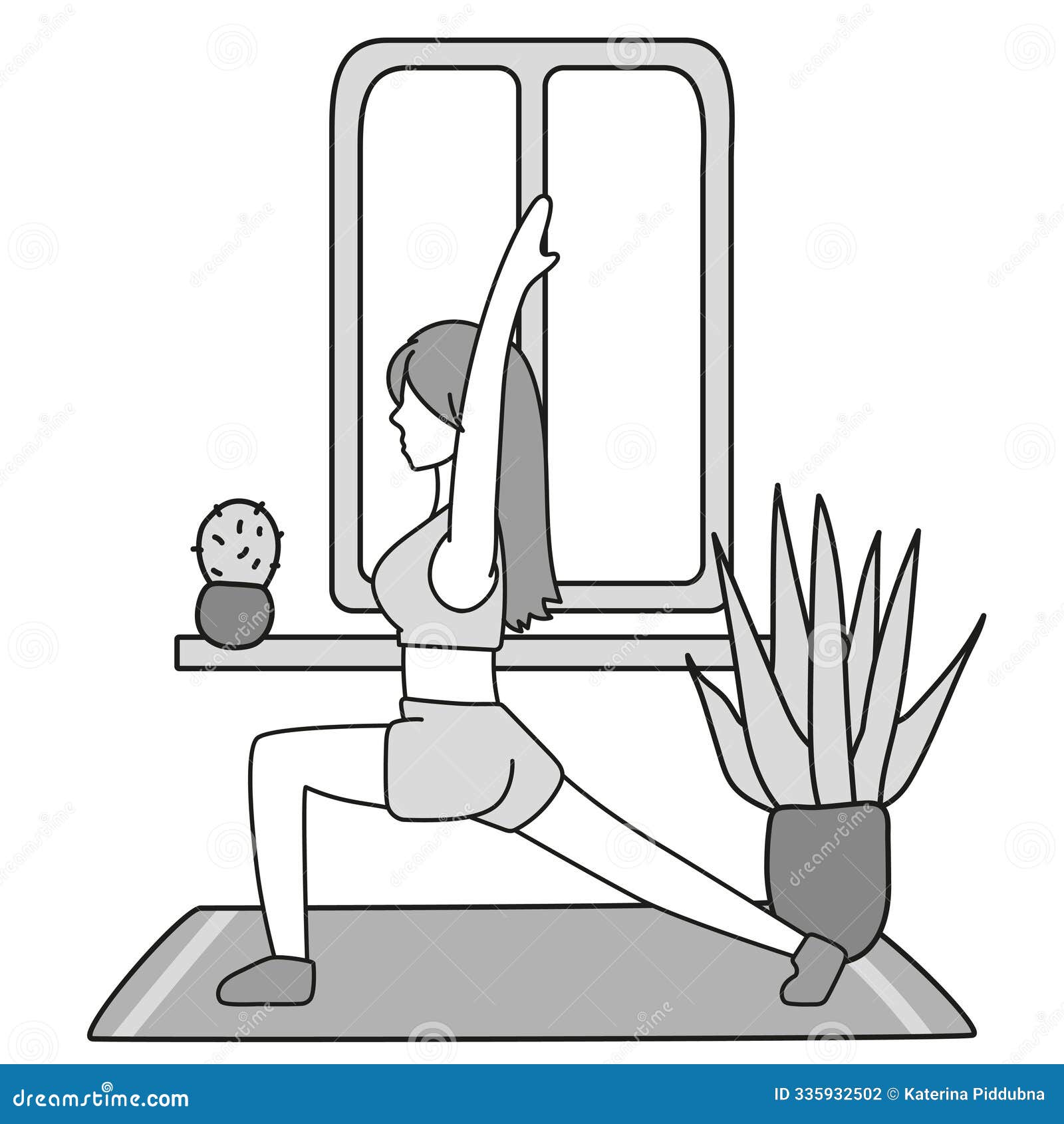 Bodyweight Workout Routine And Exercise Cartoon Vector | CartoonDealer ...