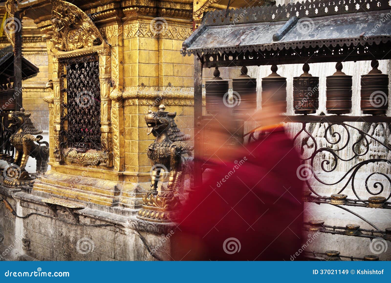 Boeddhistische monniken stock afbeelding. Image of boeddhisme - 37021149