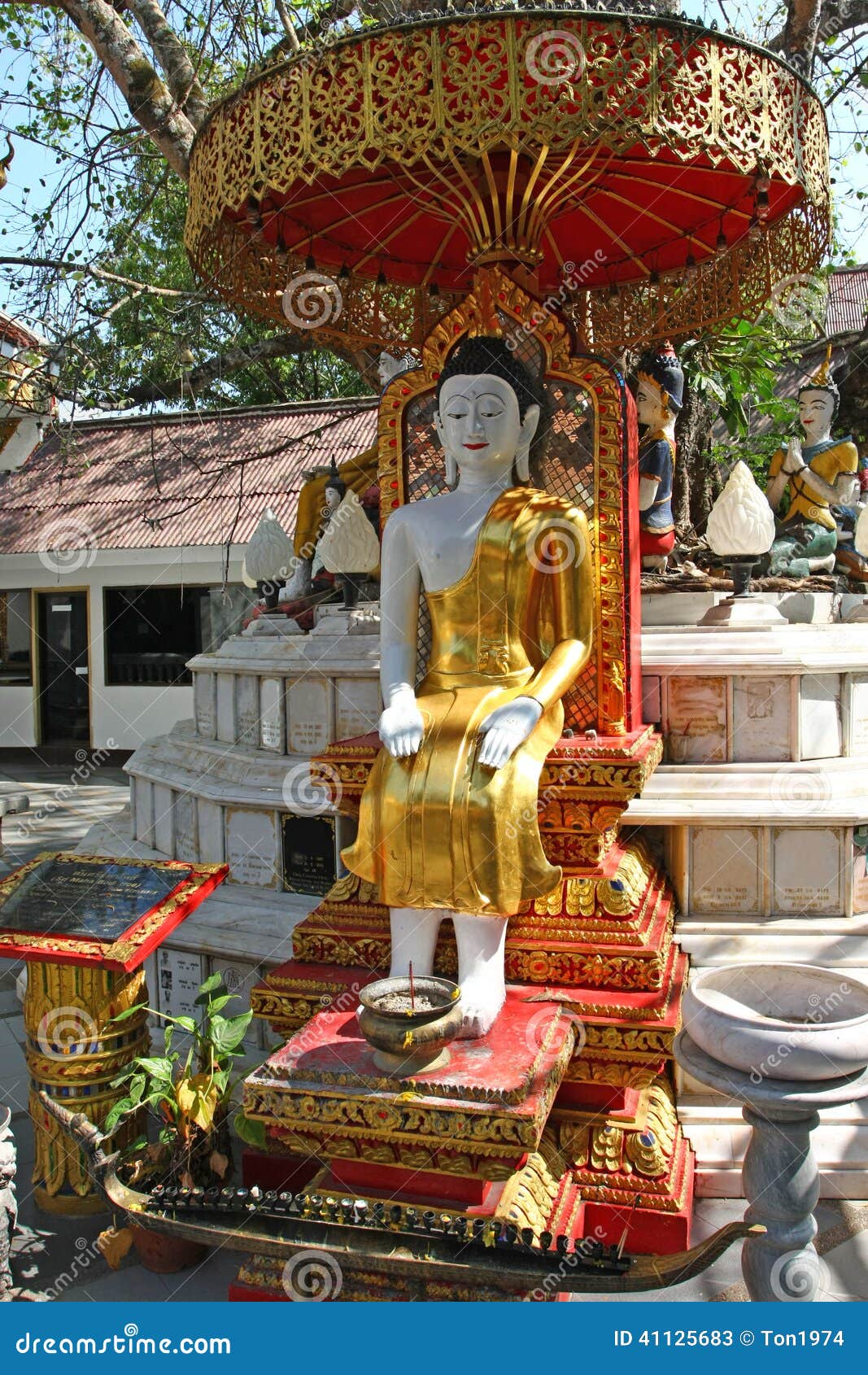 Boedha onder de Bodhi-boom stock afbeelding. Image of allen - 41125683