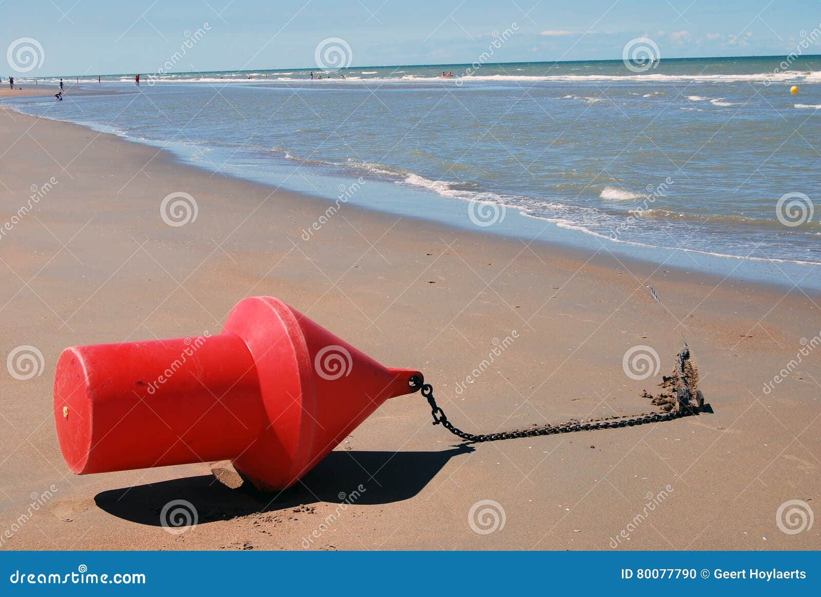 Boei op het strand stock photo. Image of help, coast - 80077790