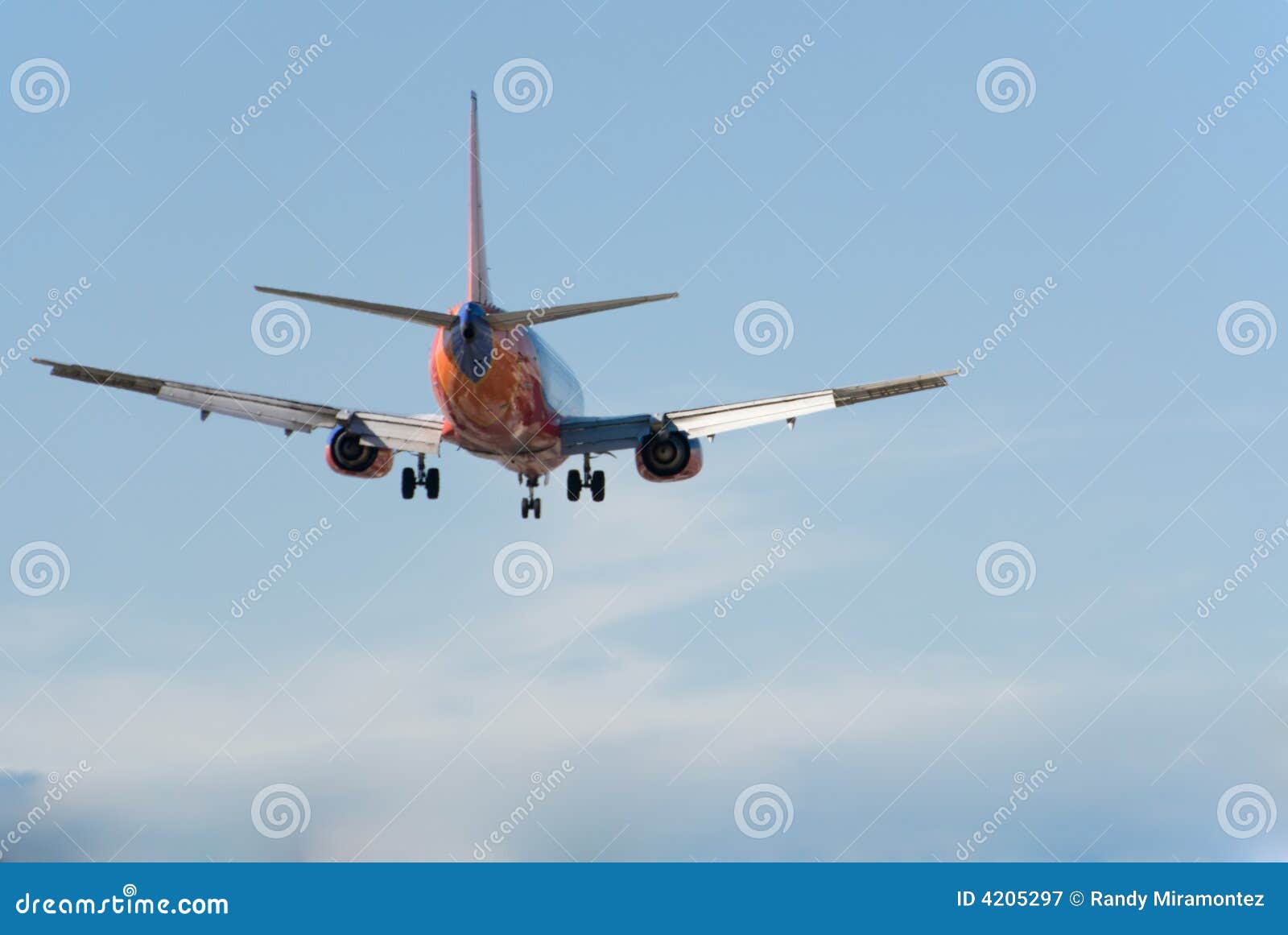 Boeing 737 Landing stock image. Image of tail, passenger - 4205297