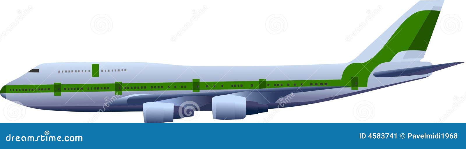 Boeing 747 Cartoon Vector | CartoonDealer.com #4583741