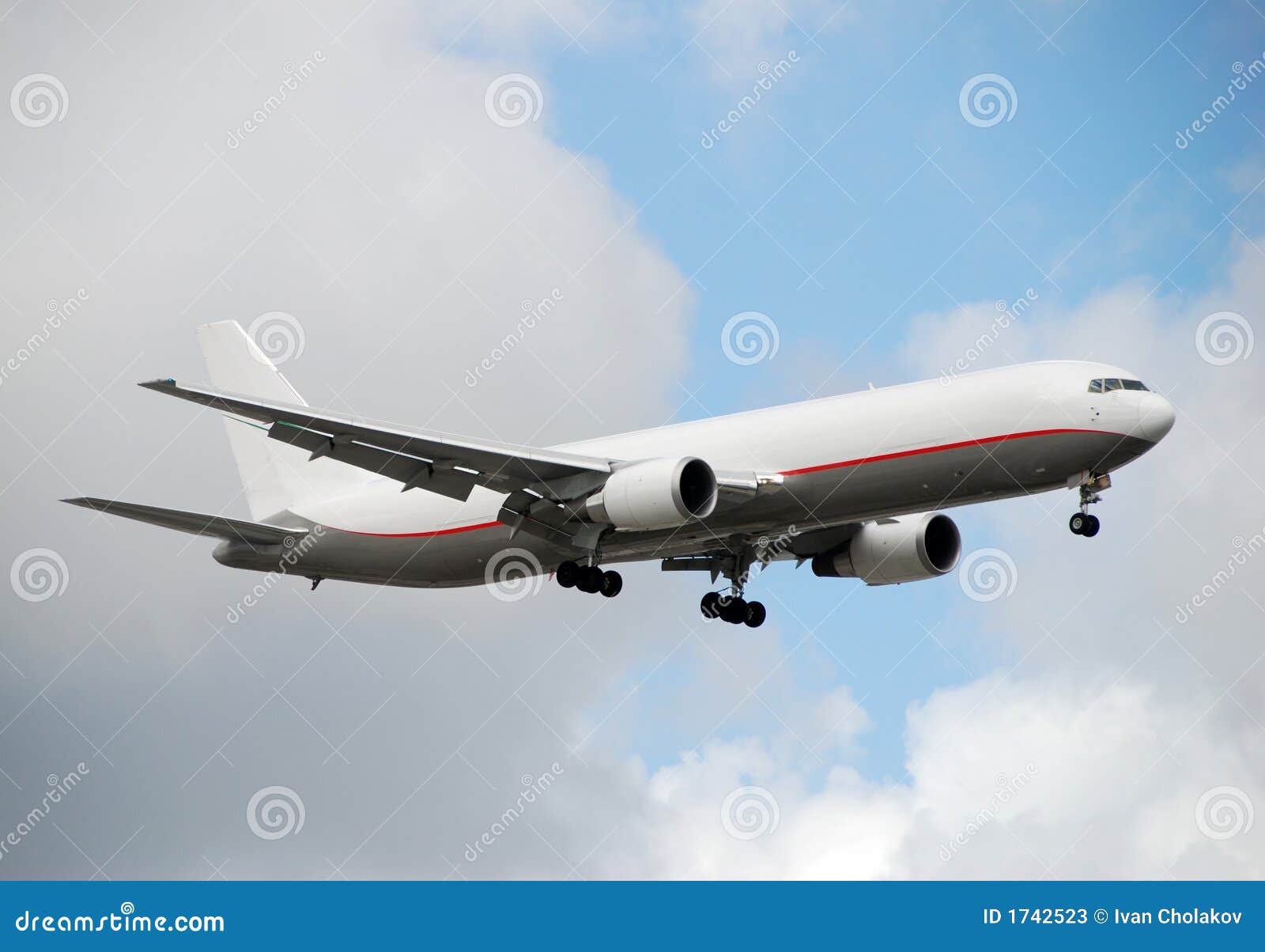 Boeing 767 cargo jet stock image. Image of freighter, flight - 1742523
