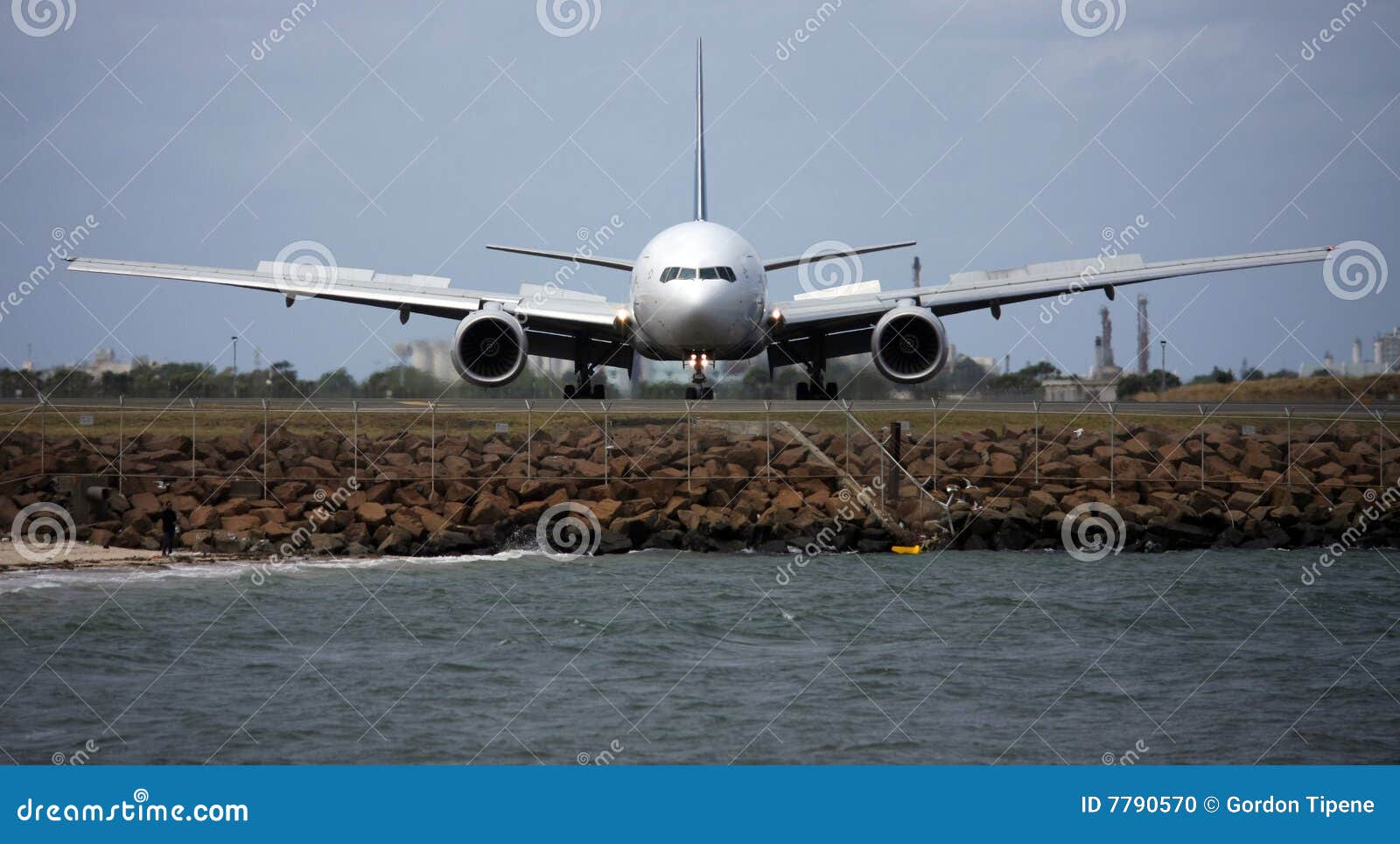 Boeing 777 200EA Jet Front On Stock Photography | CartoonDealer.com ...