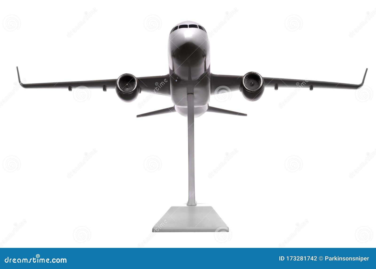 Boeing 737 Airplane Model Front View Stock Photo - Image of isolated ...