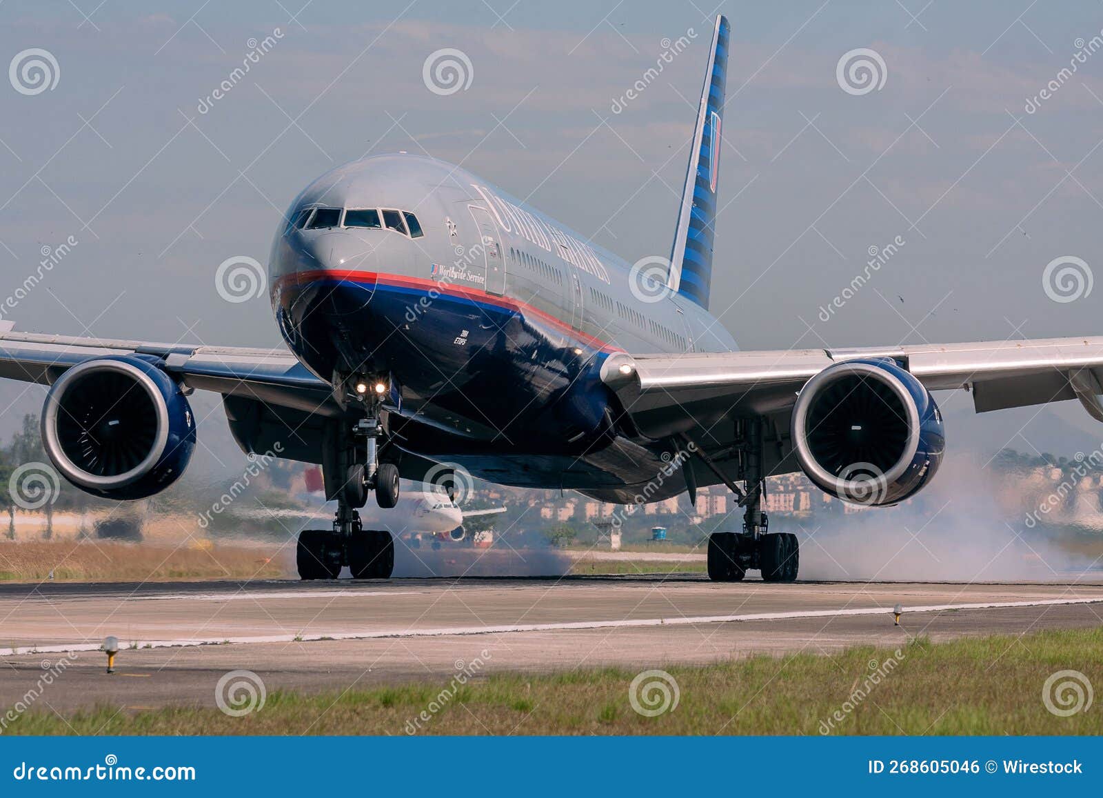 Boeing 777 Airplane on Road Editorial Photo - Image of airport, flight ...