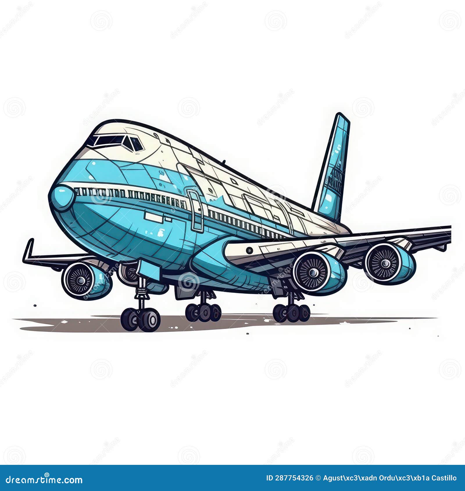 Boeing 747 Commercial Transcontinental Passenger Plane. Stock ...