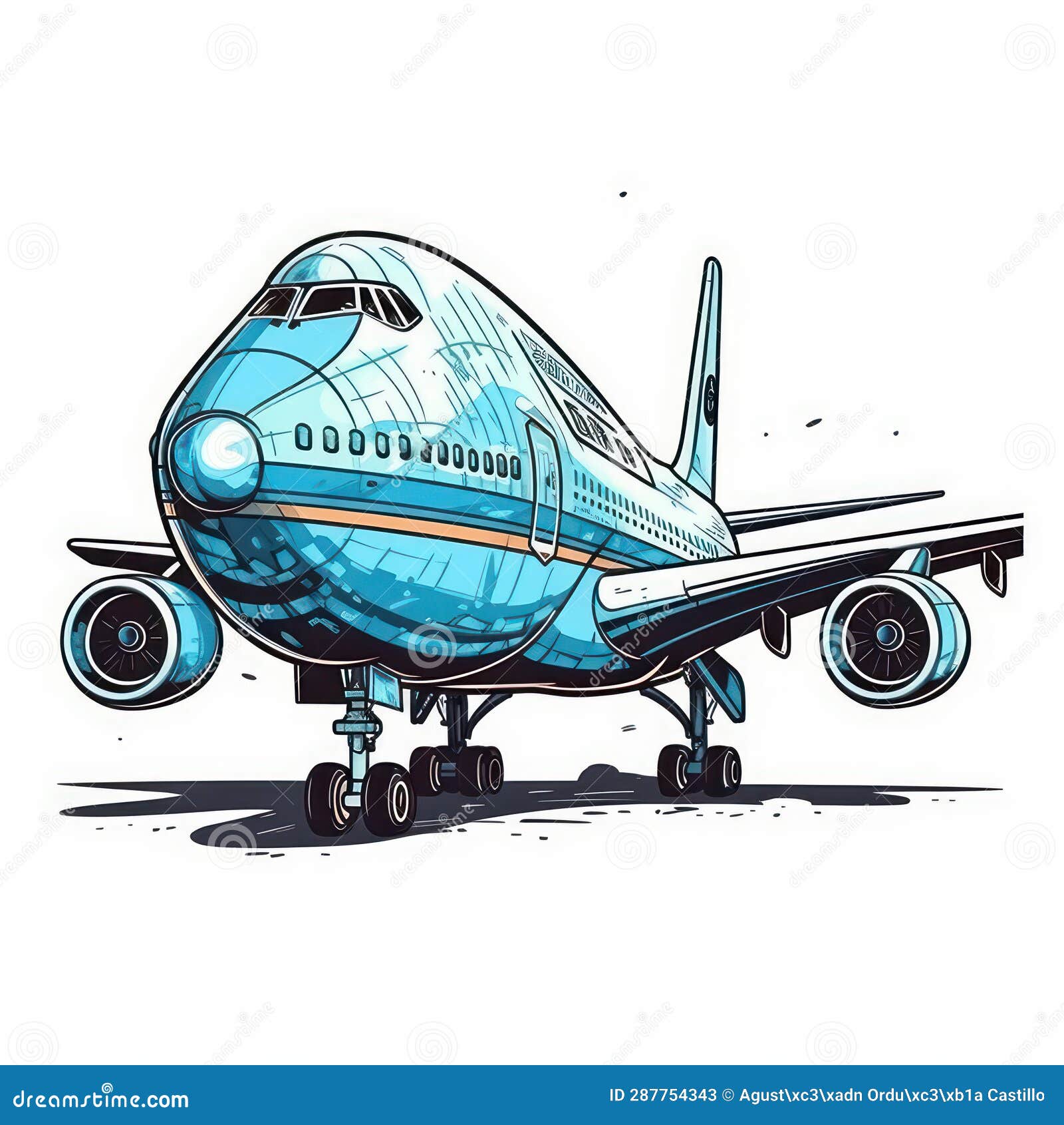 Boeing 747 Commercial Transcontinental Passenger Plane. Stock ...
