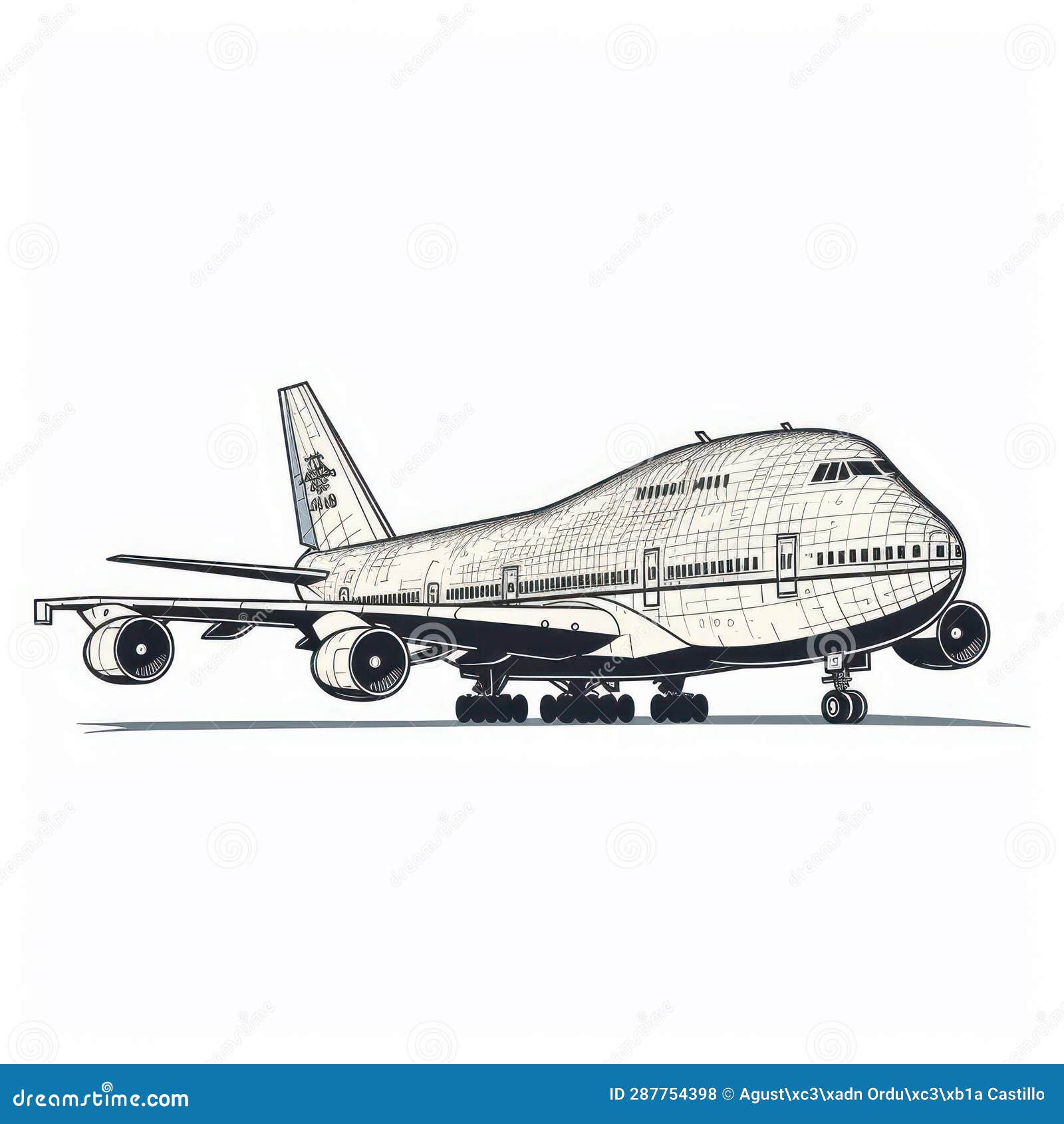 Boeing 747 Commercial Transcontinental Passenger Plane. Stock Photo ...