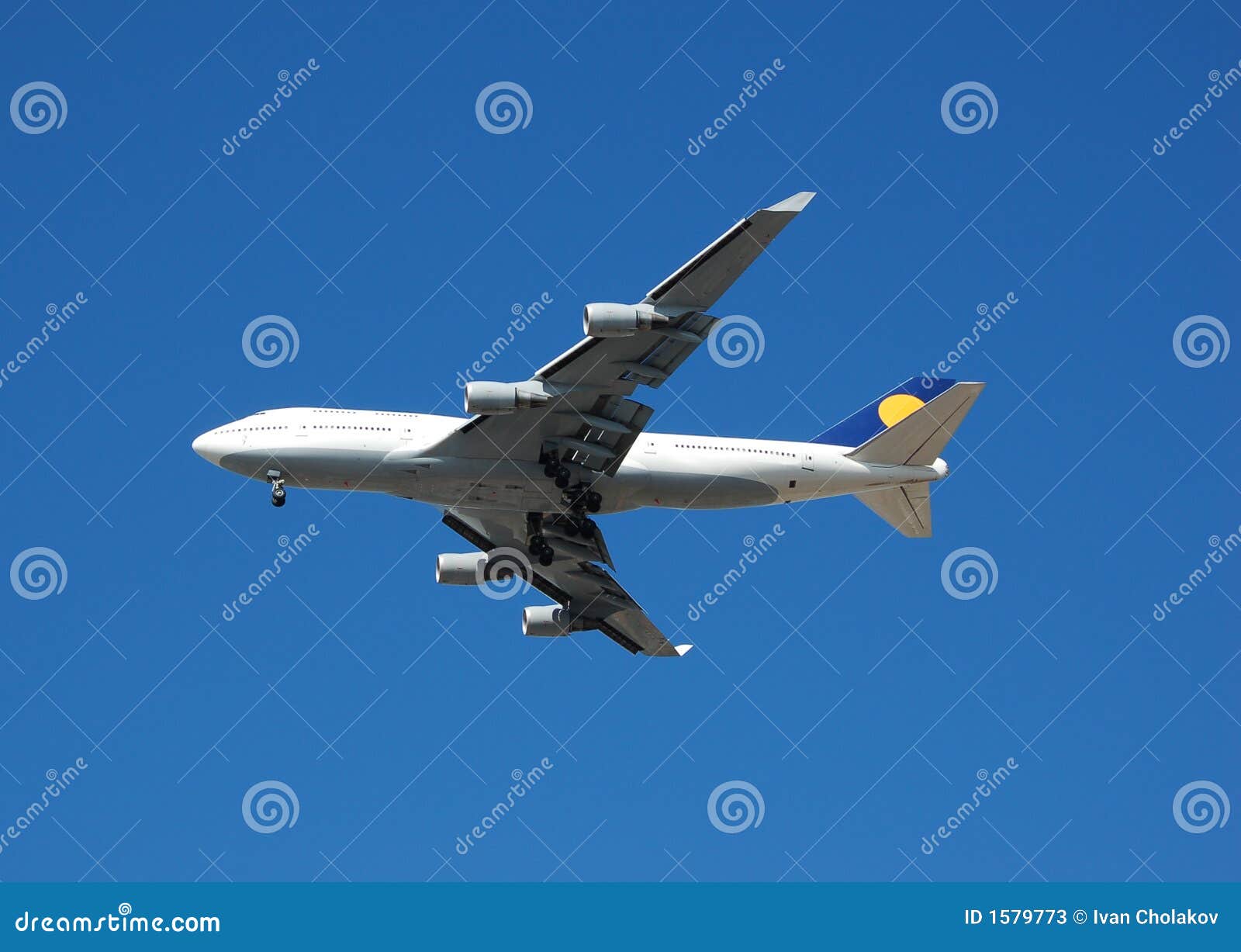 Boeing 747 Jumbo Jet Landing Stock Image | CartoonDealer.com #198368647