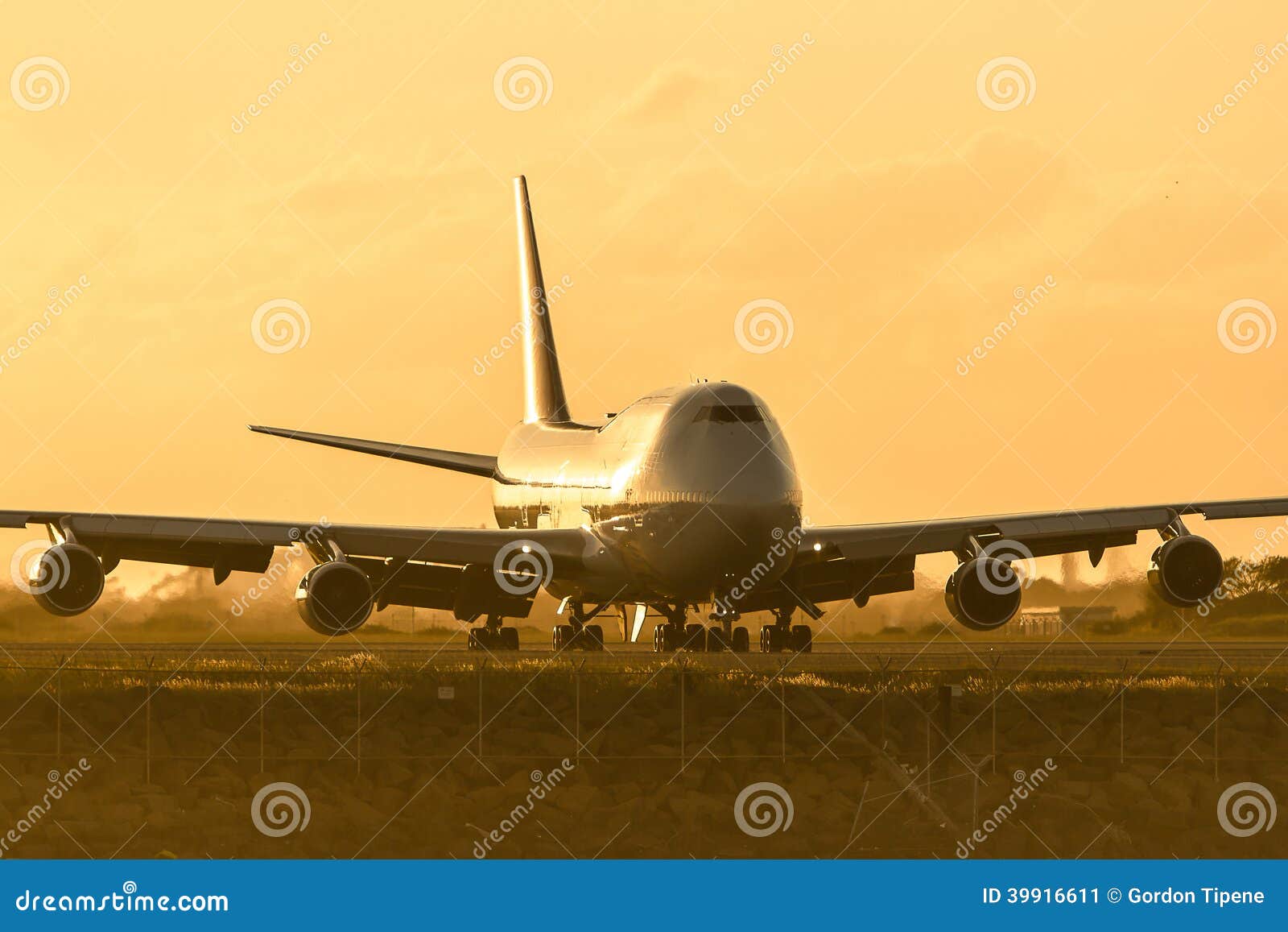 Boeing 747 Jumbo Jet Landing Stock Image | CartoonDealer.com #198368647