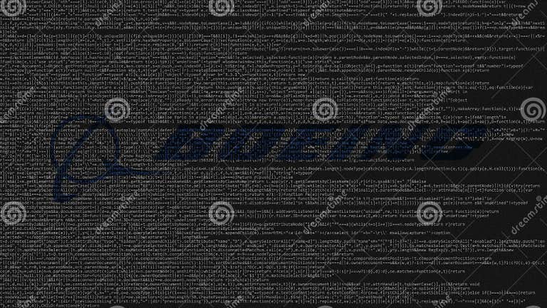 Boeing Logo Made of Source Code on Computer Screen. Editorial 3D Rendering Editorial Photo ...