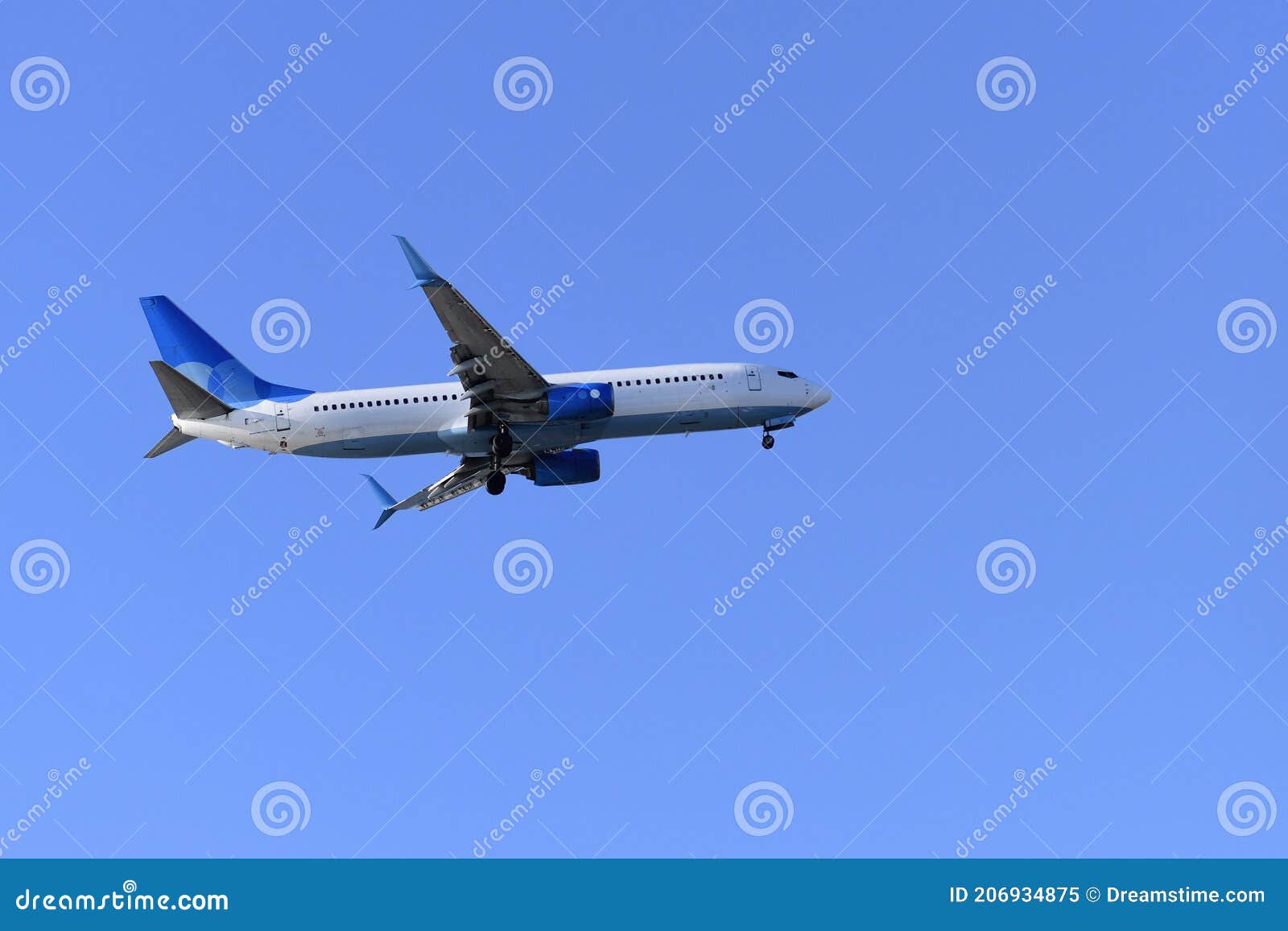 Boeing 737 max in flight stock image. Image of aircraft - 206934875