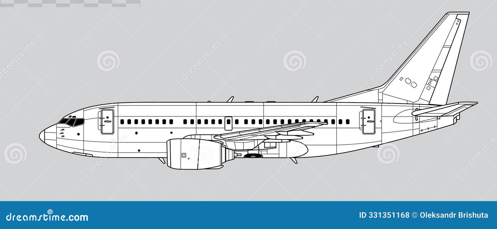 Boeing 757-300. Vector Drawing Of Narrow-body Mid-range Passenger Jet ...
