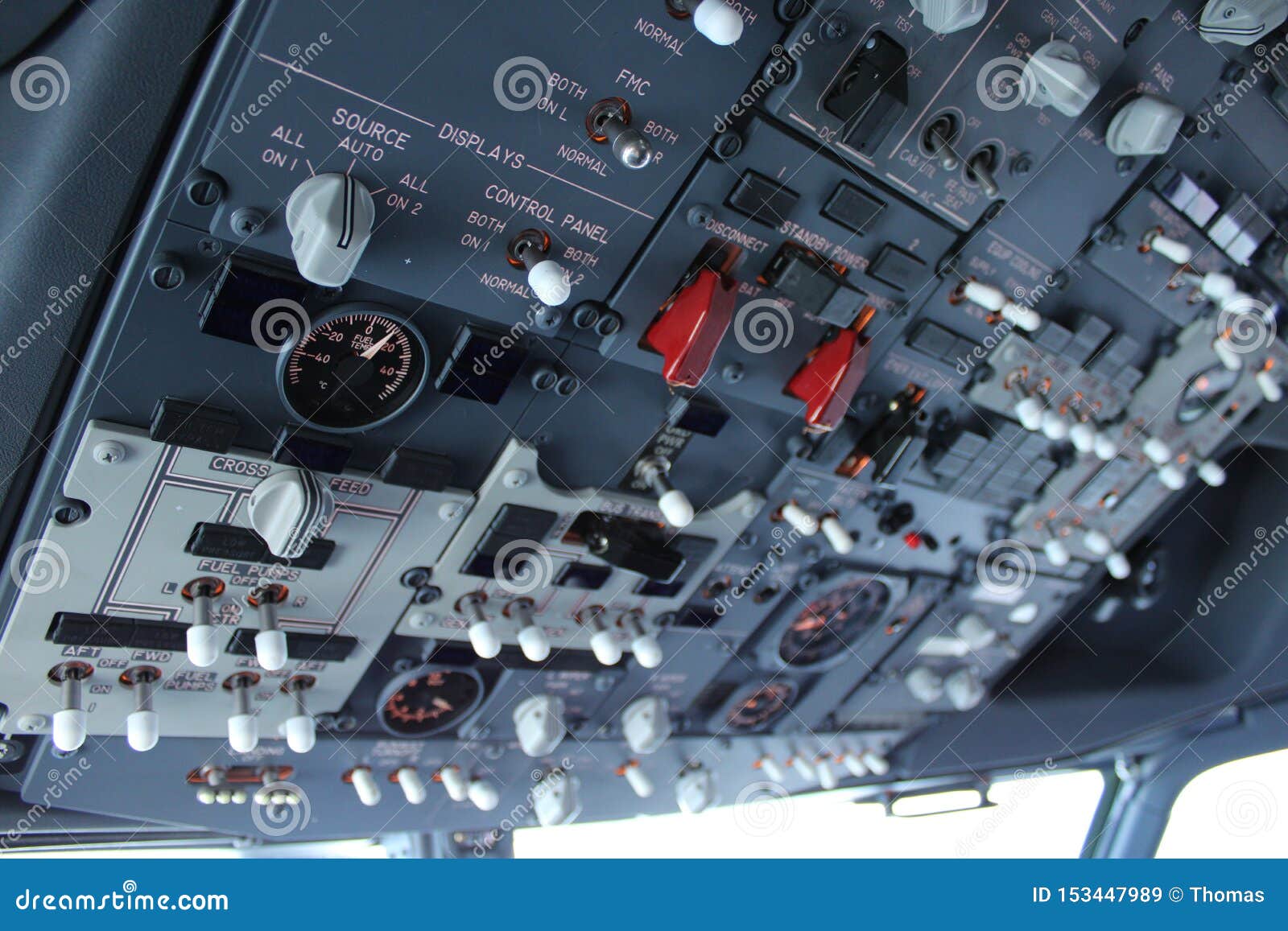 Boeing 737 overhead panel stock image. Image of officeview - 153447989