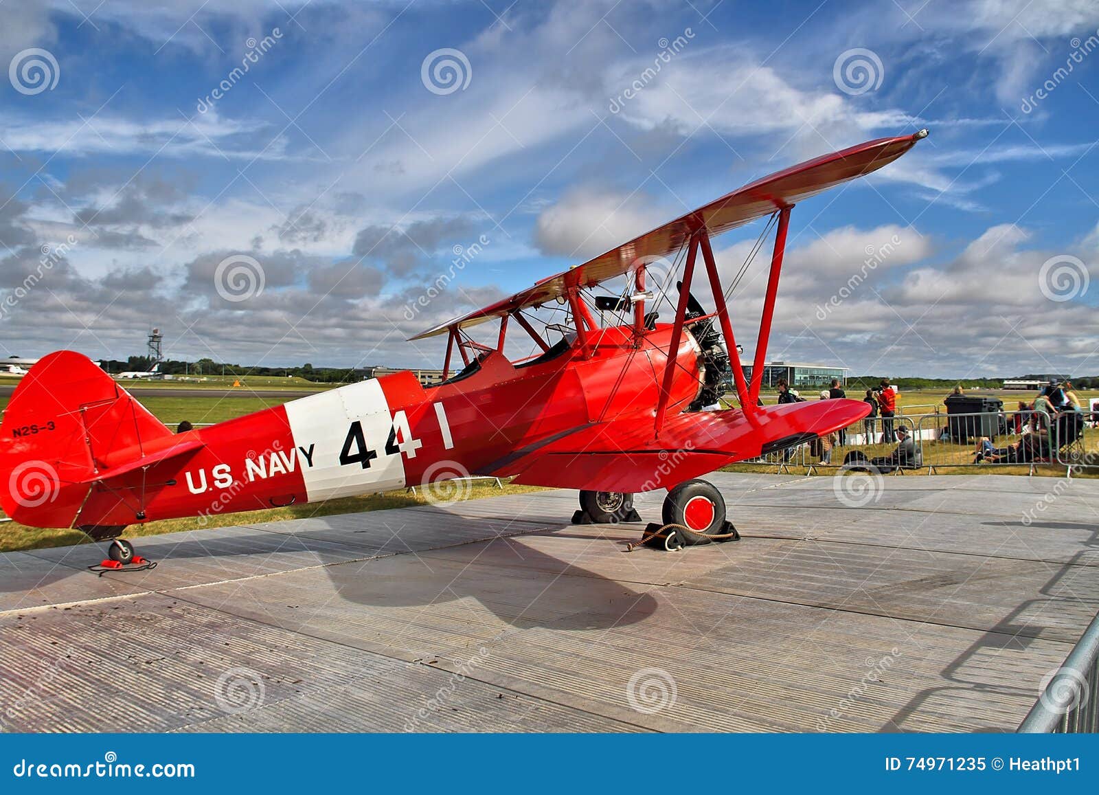 Boeing Stearman biplane editorial image. Image of propeller - 74971235