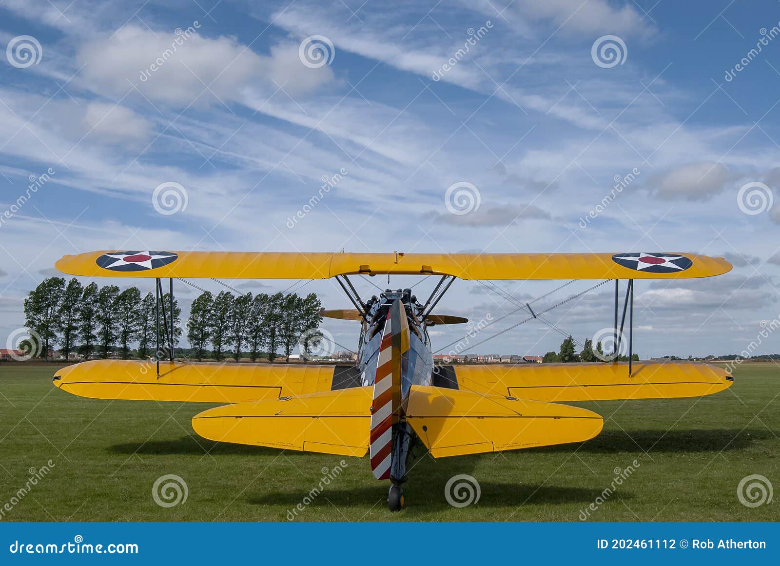 Boeing Stearman 26 Training Aircraft Stock Photo - Image of airfield ...