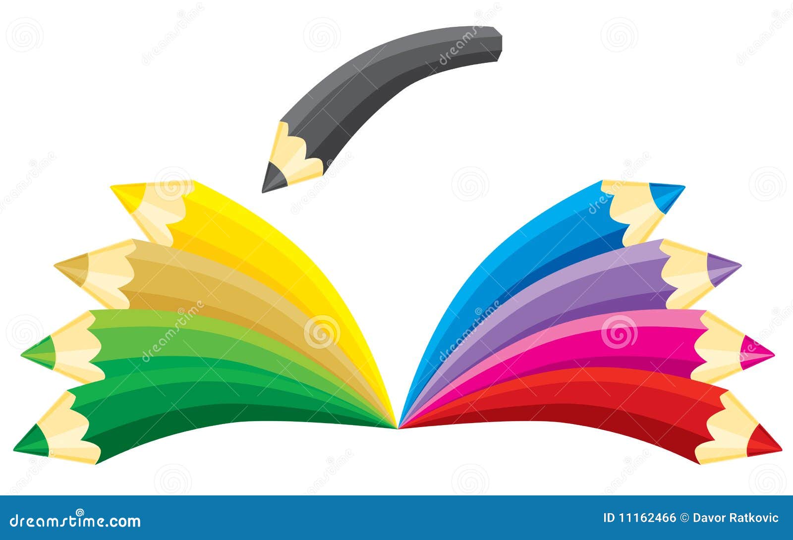 Boek Dat Van Potloden Wordt Gemaakt Vector Illustratie - Illustration ...