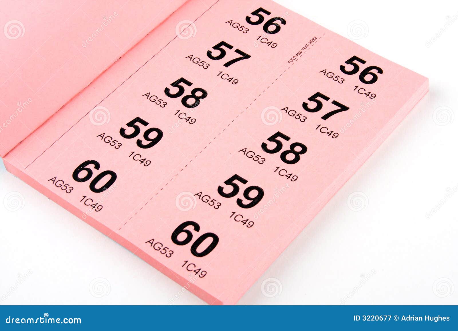 Boek Van De Kaartjes Van De Loterij Stock Afbeelding - Image of prijs ...