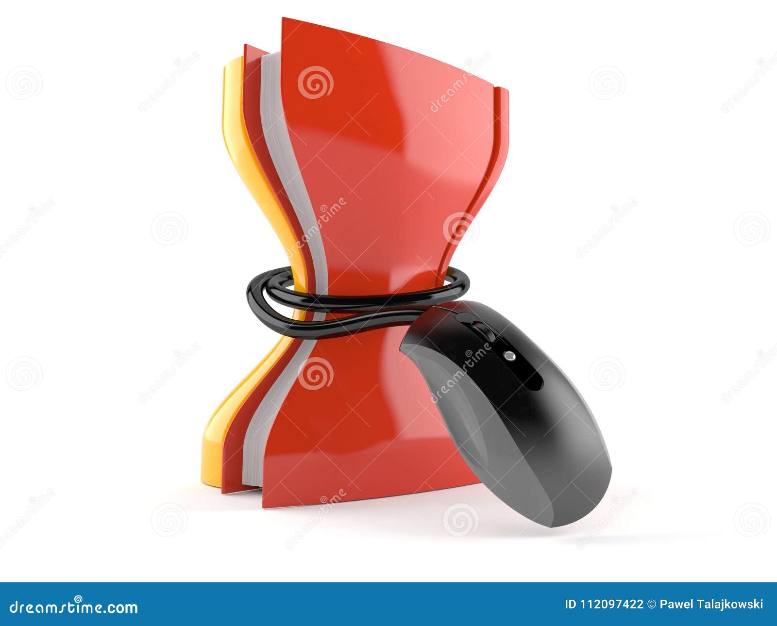 Boeken met computermuis stock illustratie. Illustration of muis - 112097422