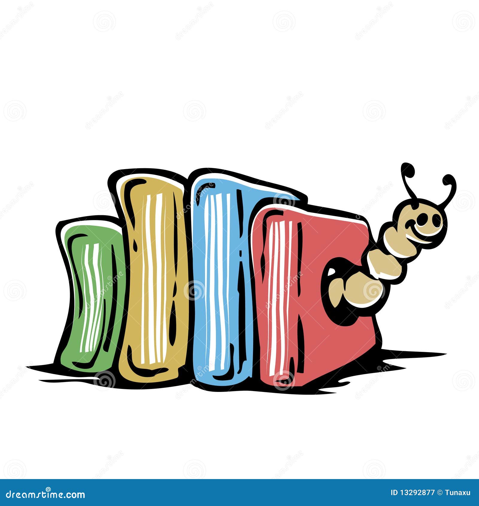 Boekenwurm vector illustratie. Illustration of studie - 13292877