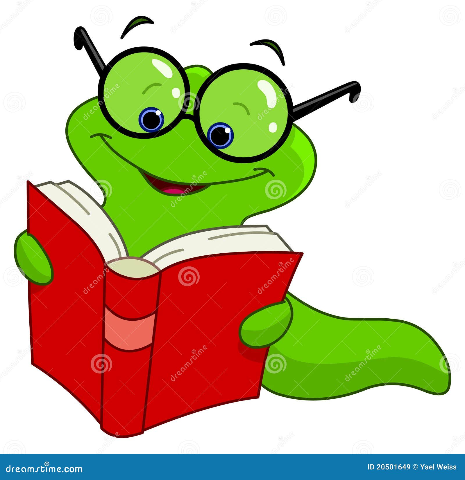 Boekenwurm vector illustratie. Illustration of insect - 20501649