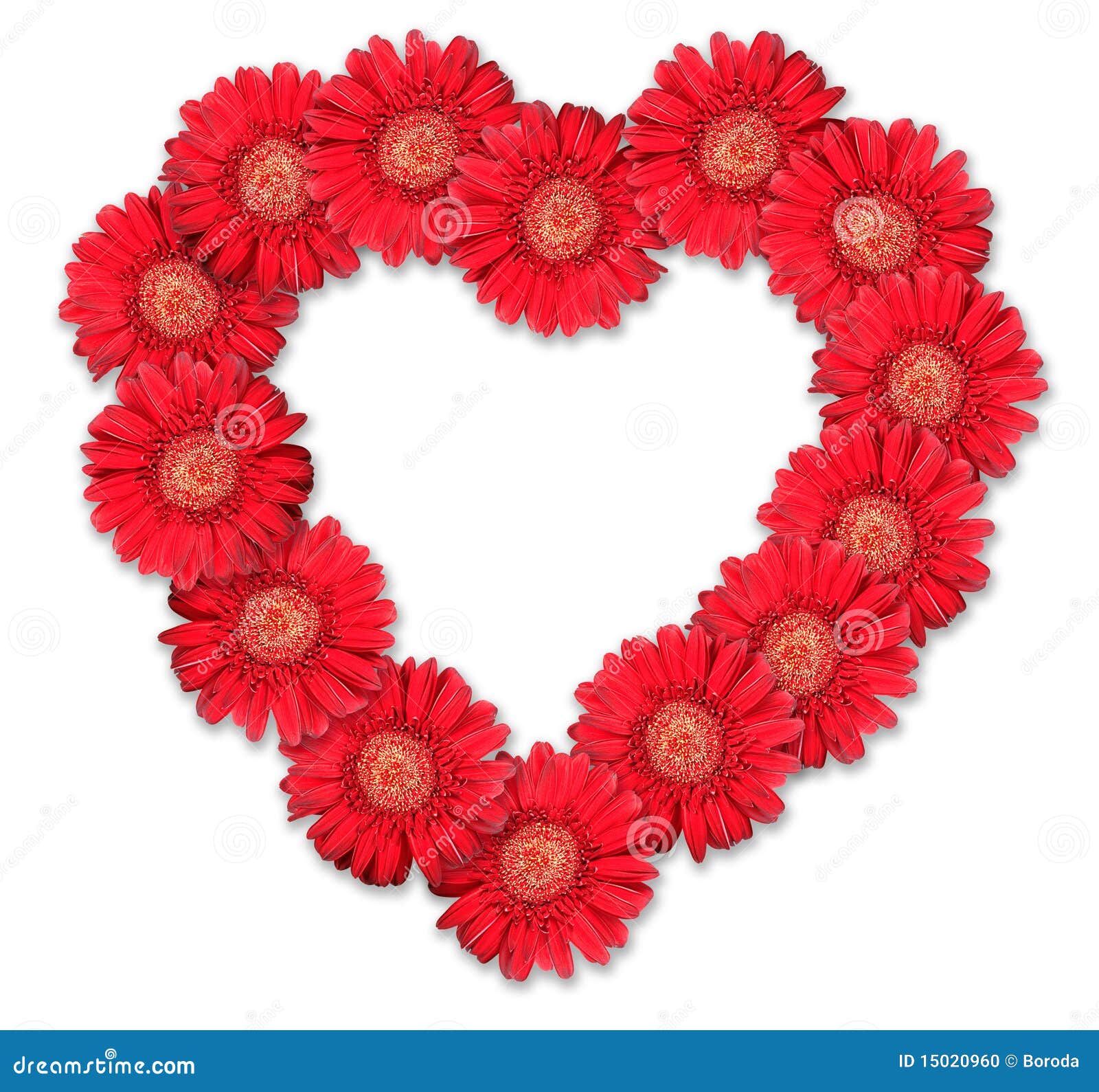 Boeket Van Rode Bloemen Als Hart-vorm Stock Foto - Image of kaart ...