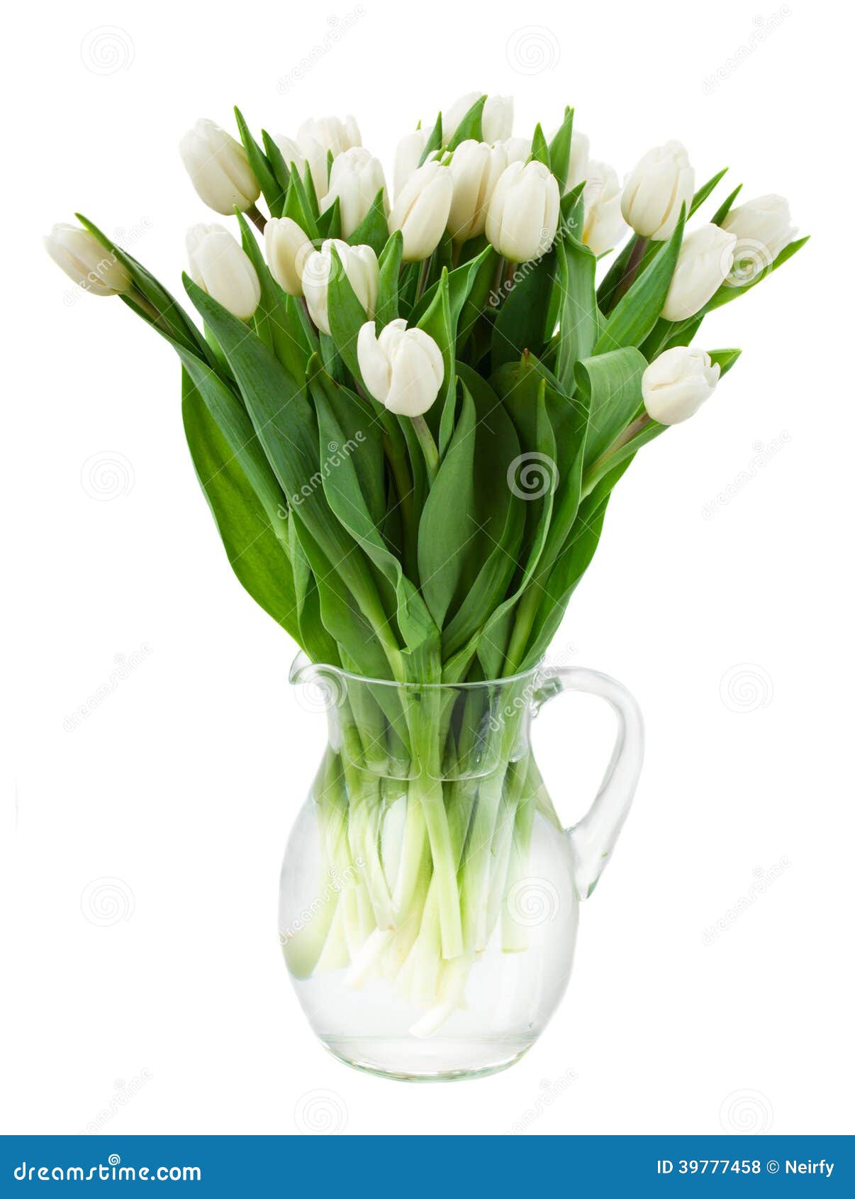 Boeket Van Witte Tulpen in Vaas Stock Foto - Image of kleurrijk ...