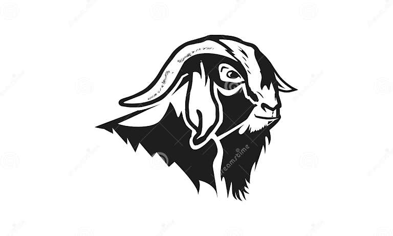 Boer Goat stock illustration. Illustration of head, logo - 95149485