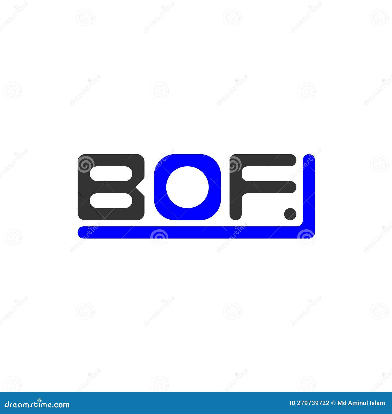 BOF Letter Logo Creative Design with Vector Graphic, BOF Stock Vector ...