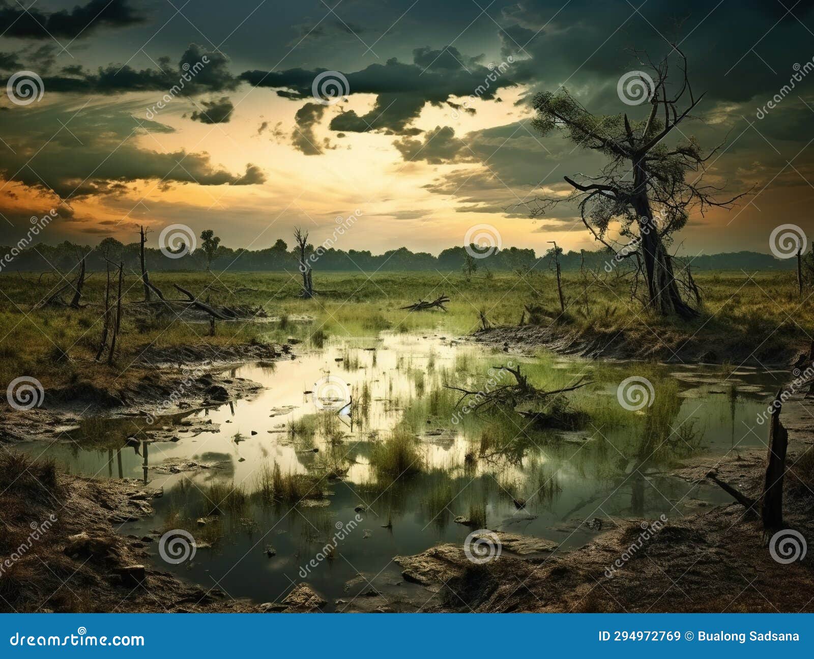 Bog Made with Generative AI Illustration Stock Illustration ...