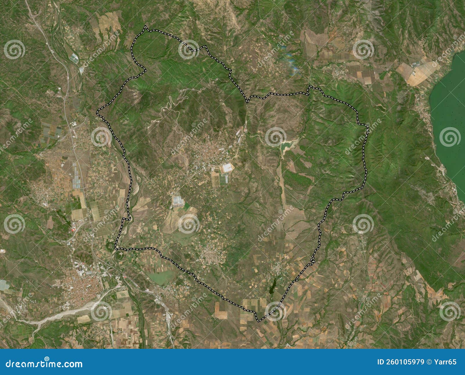 Bogdanci, Macedonia. High-res Satellite. No Legend Stock Illustration ...